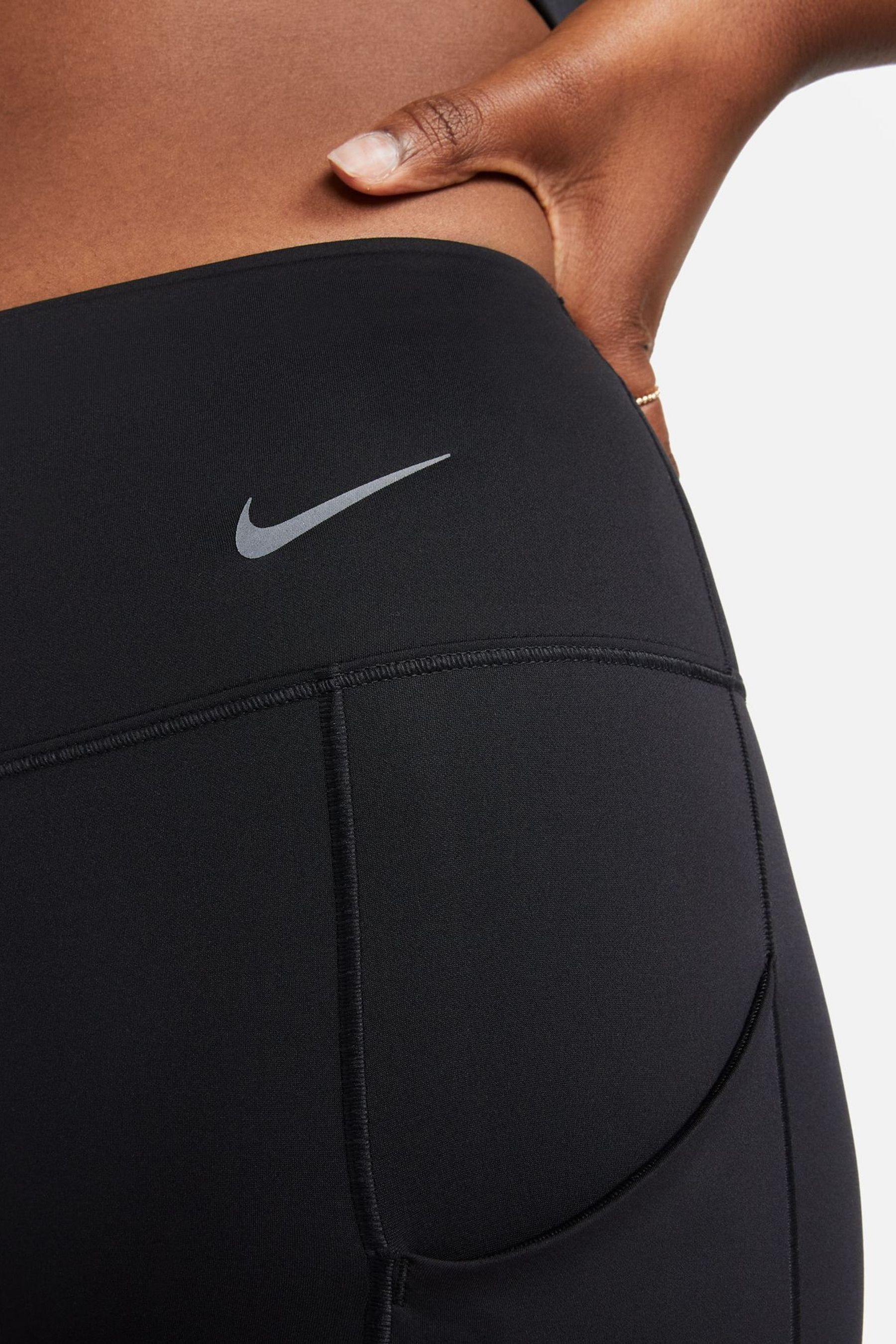 Buy Nike Black Go Firm Support Mid Rise Full Length Leggings with Pockets from the Next UK ...