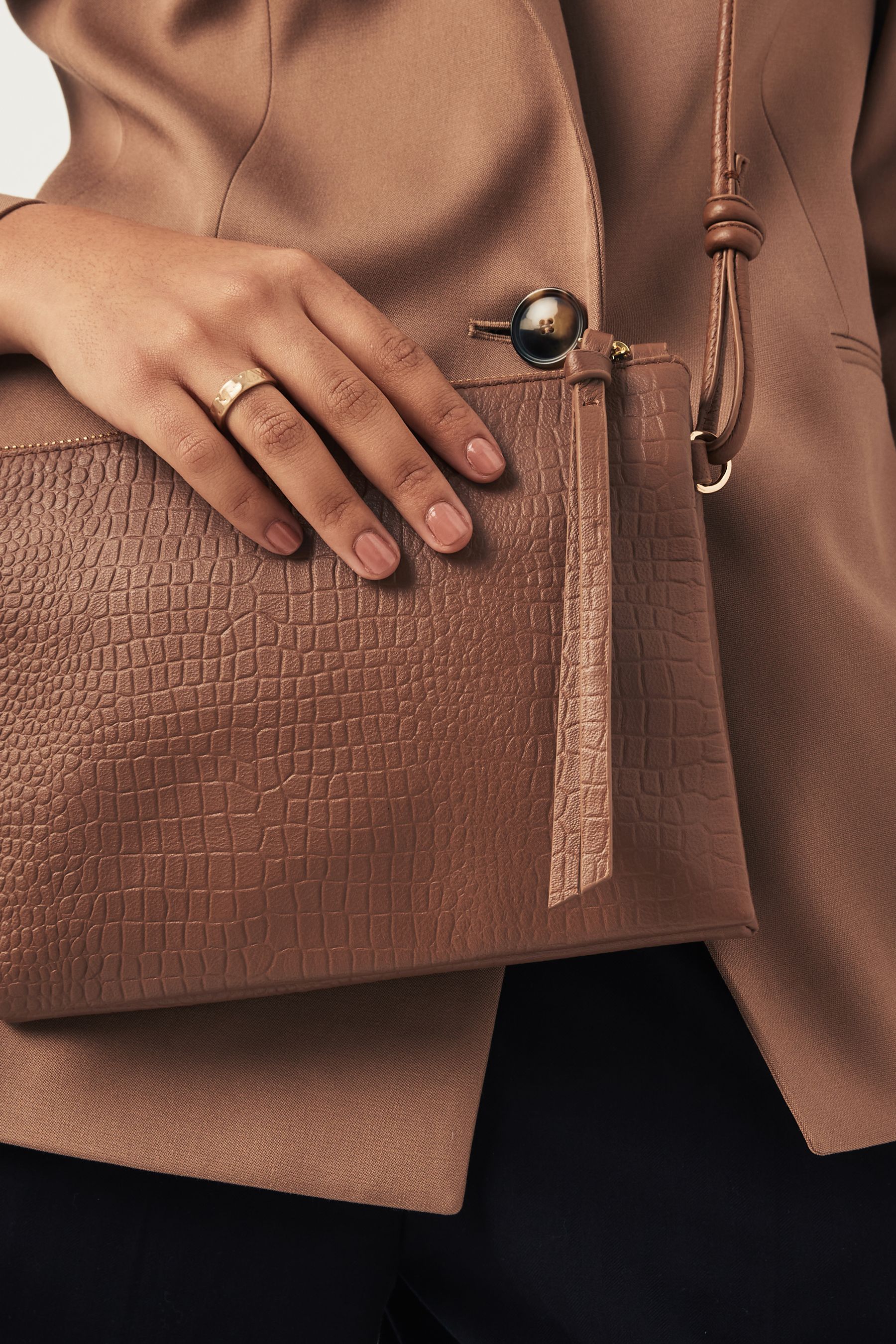 Buy Tan Brown Leather Cross-Body Bag from the Next UK online shop