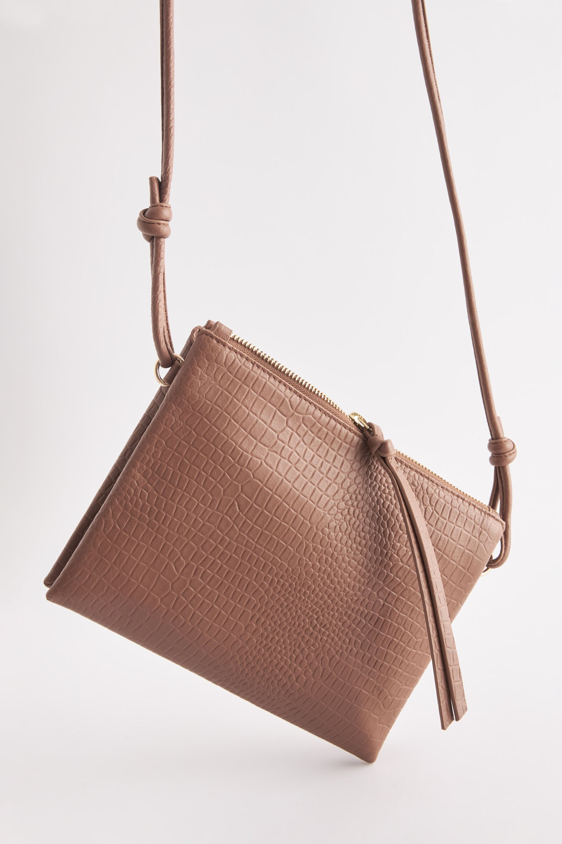 Buy Tan Brown Leather Cross-Body Bag from the Next UK online shop