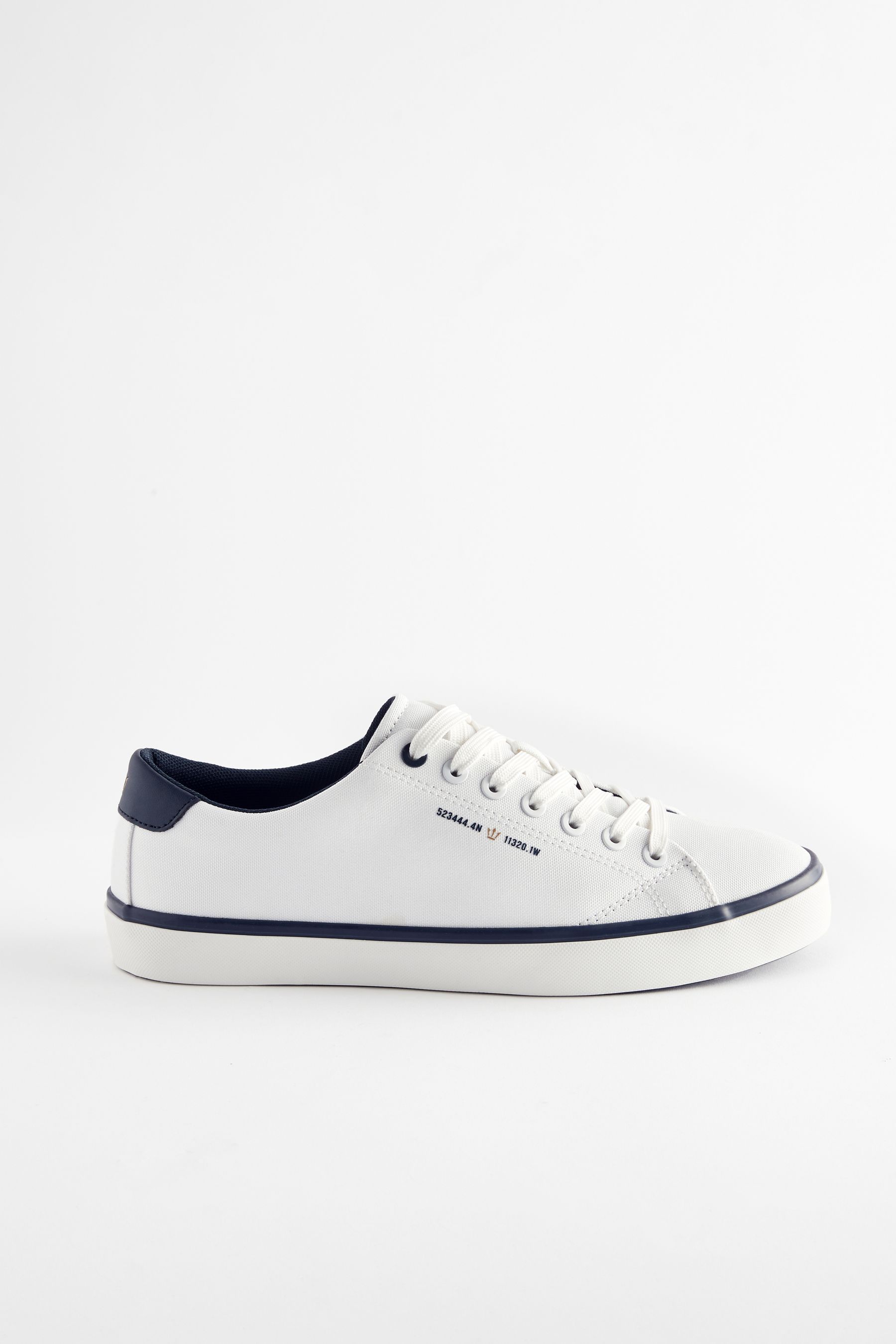 Buy White Canvas Trainers from Next Qatar