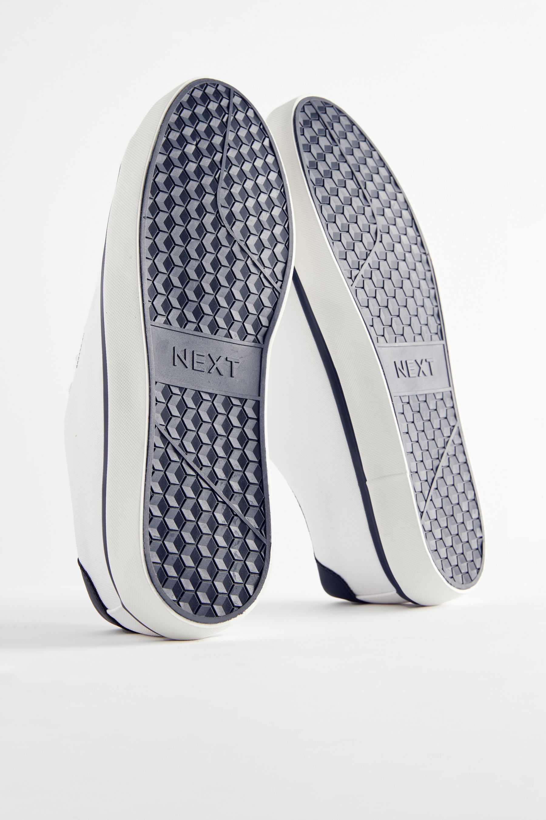 Buy White Canvas Trainers from Next Qatar