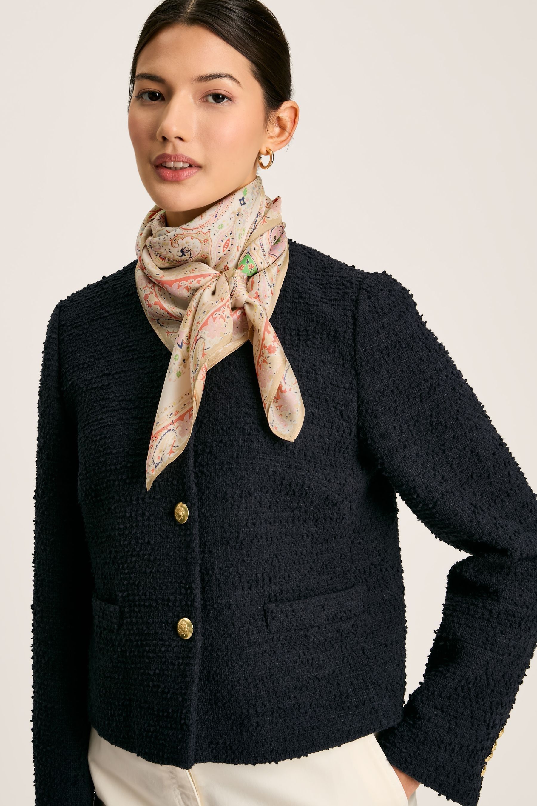 Buy Joules Bloomfield Multi Square Silk Scarf from the Next UK online shop