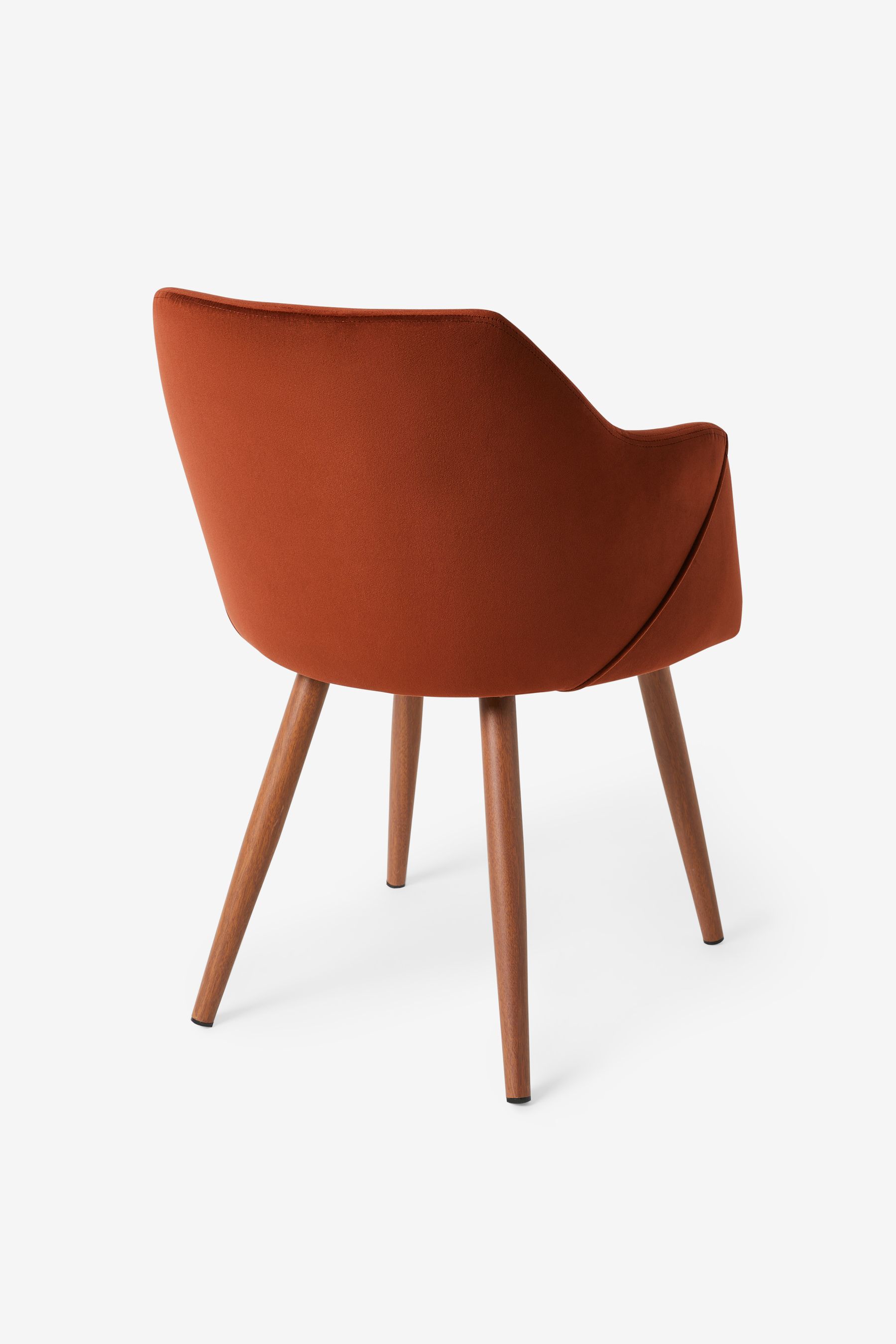 Buy MADE.COM Set of 2 Rust Red and Walnut Legs Lule Arm Dining Chairs ...