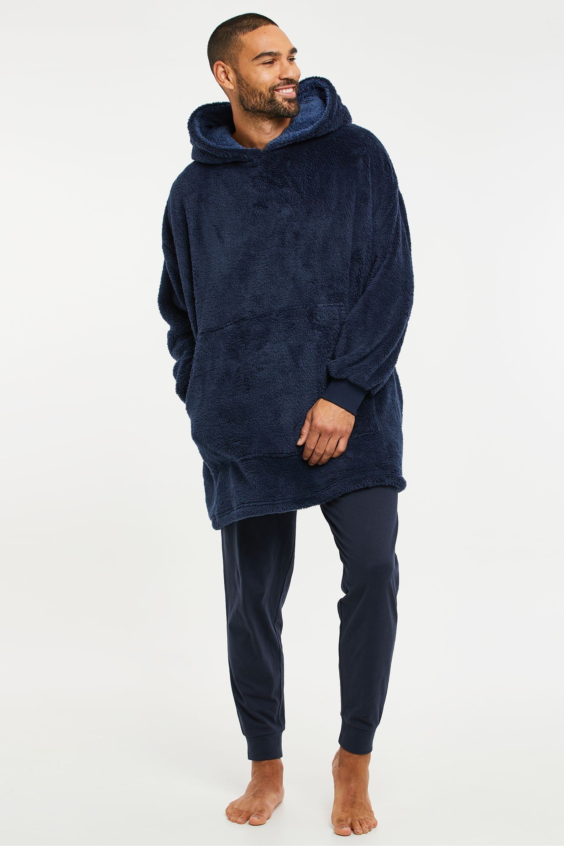 Buy Threadbare Blue Oversized Blanket Hoodie from the Next UK online shop