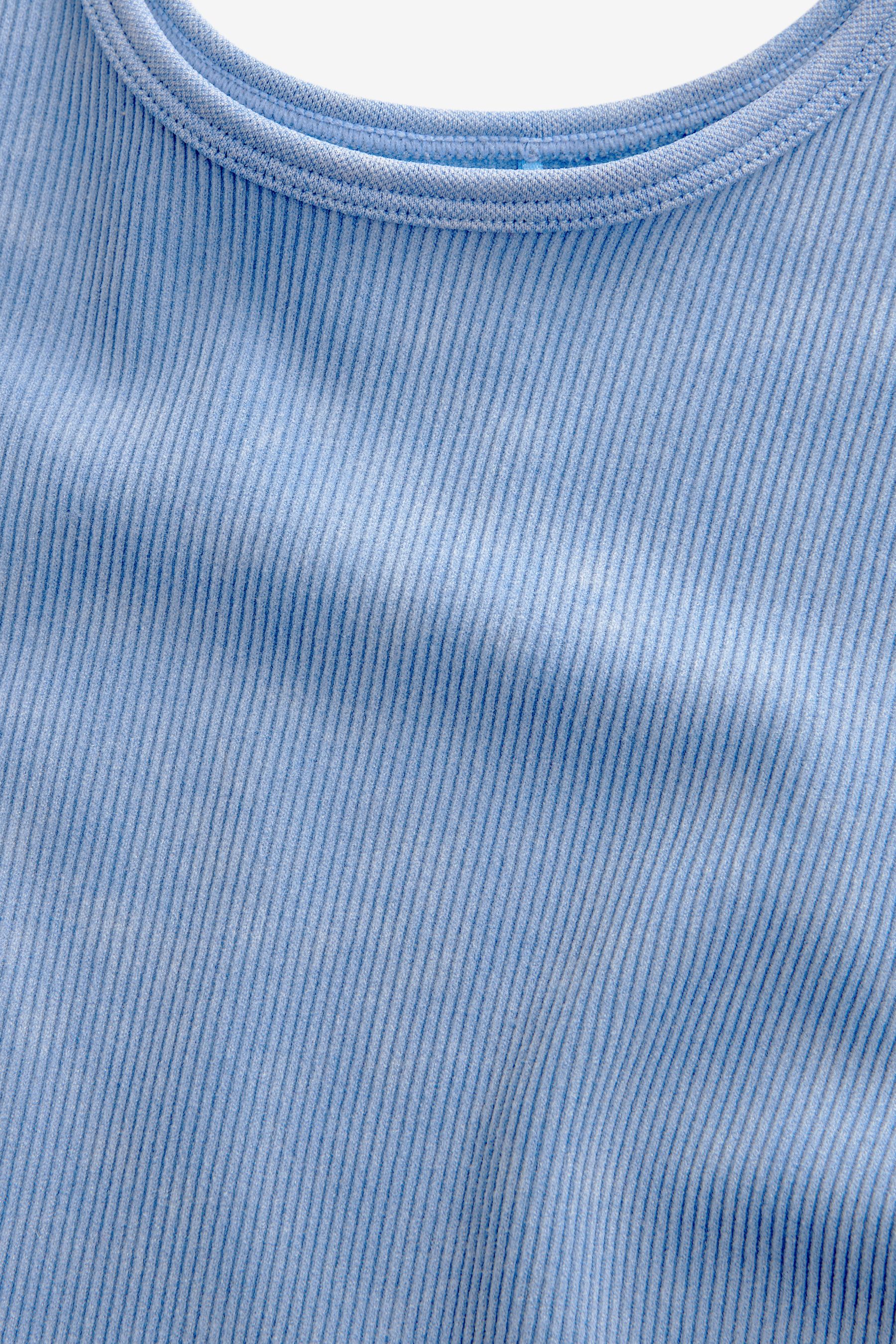 Buy self. Blue Rib Seamfree Sleeveless Dress from the Next UK online shop