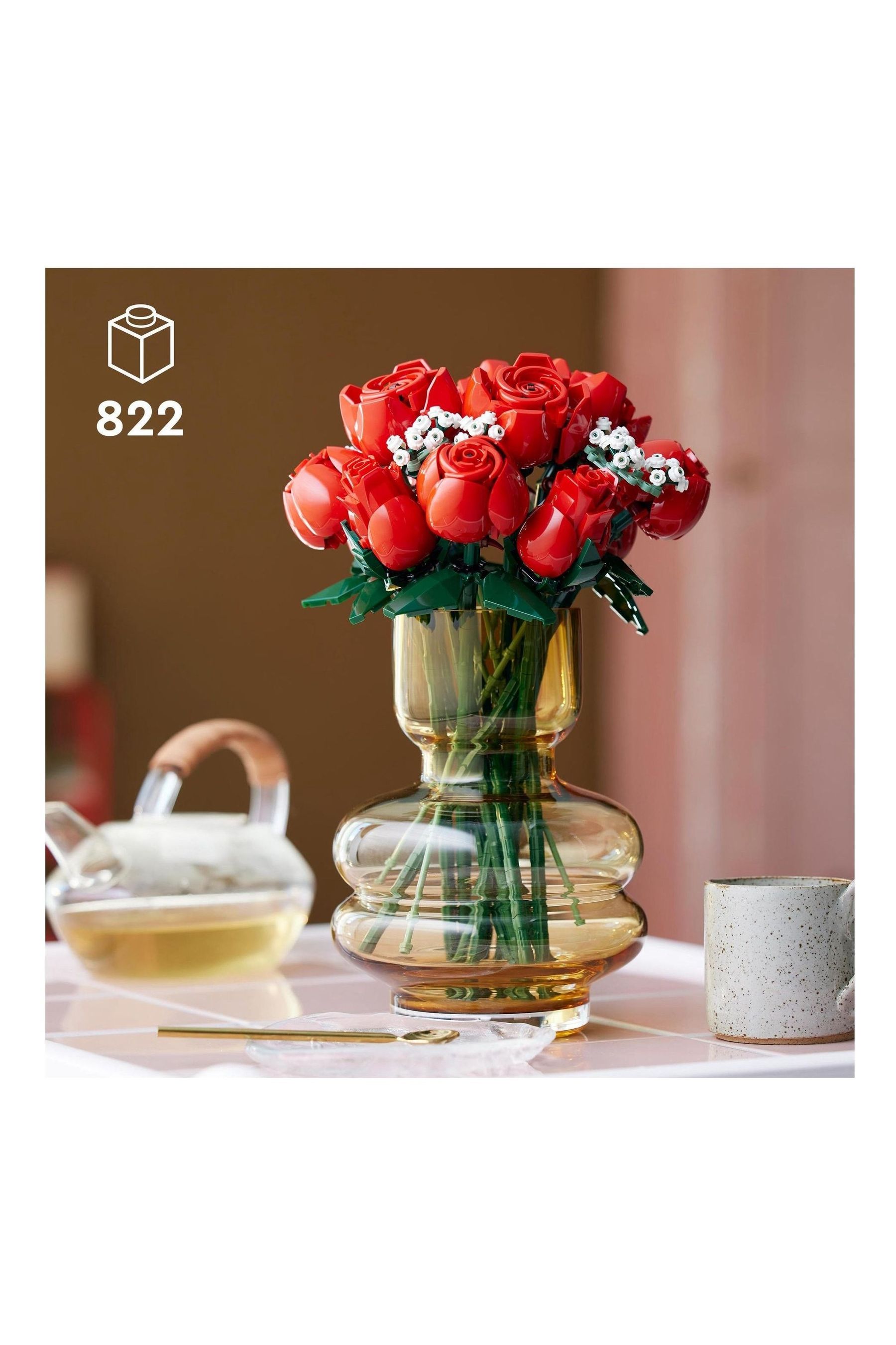 Buy Lego Icons Bouquet of Roses Flowers Set for Adults 10328 from the ...