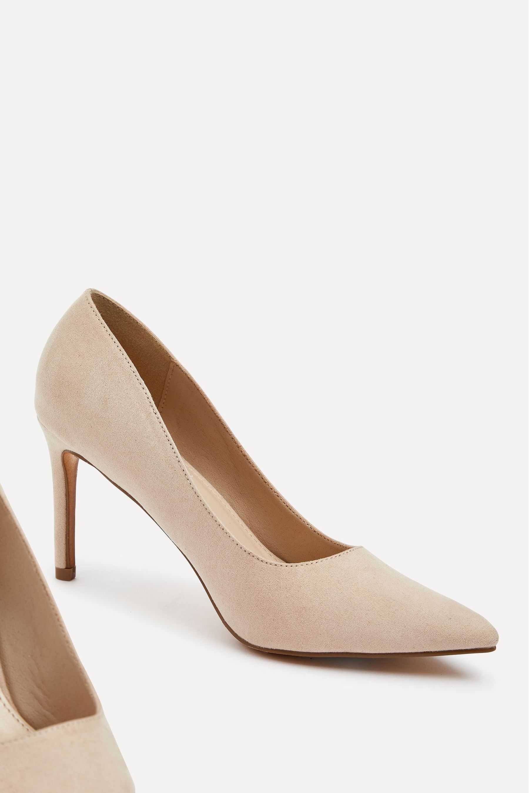 Buy Linzi Cream Overjoyed Stiletto Pointed Court Heels from the Next UK ...