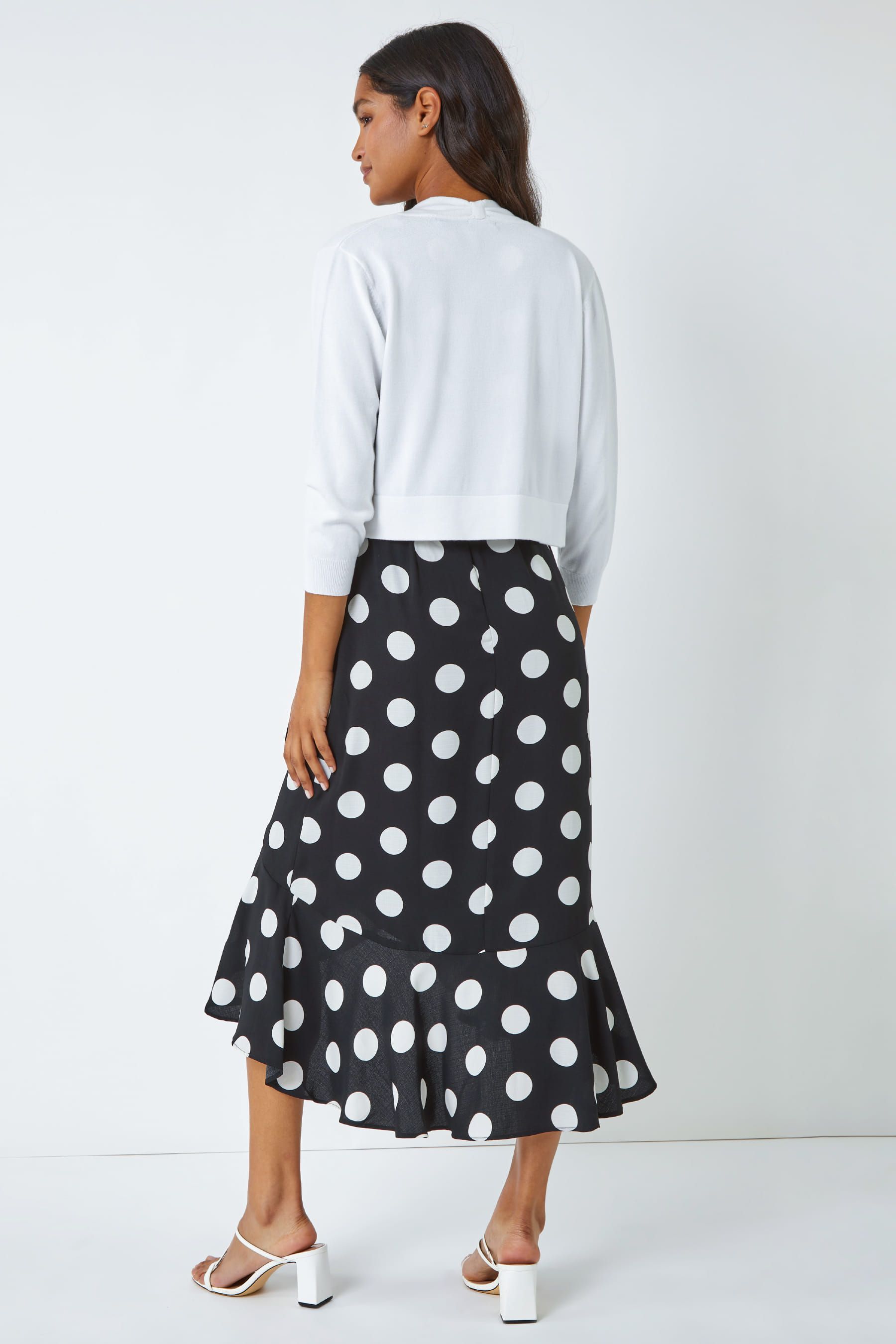 Buy Roman White Knitted Bow Detail Shrug from the Next UK online shop