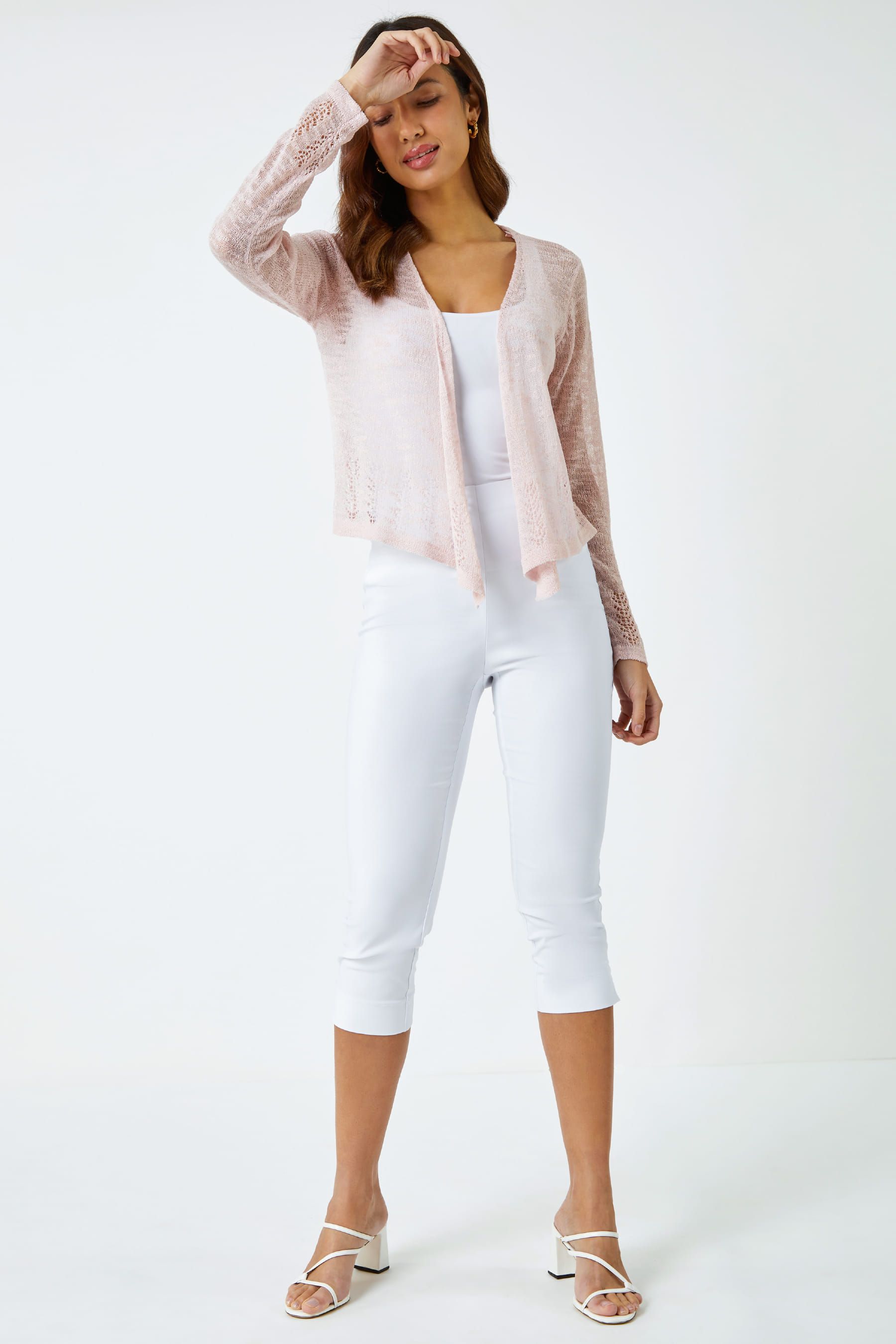 Buy Roman Pink Lightweight Knitted Shrug from the Next UK online shop