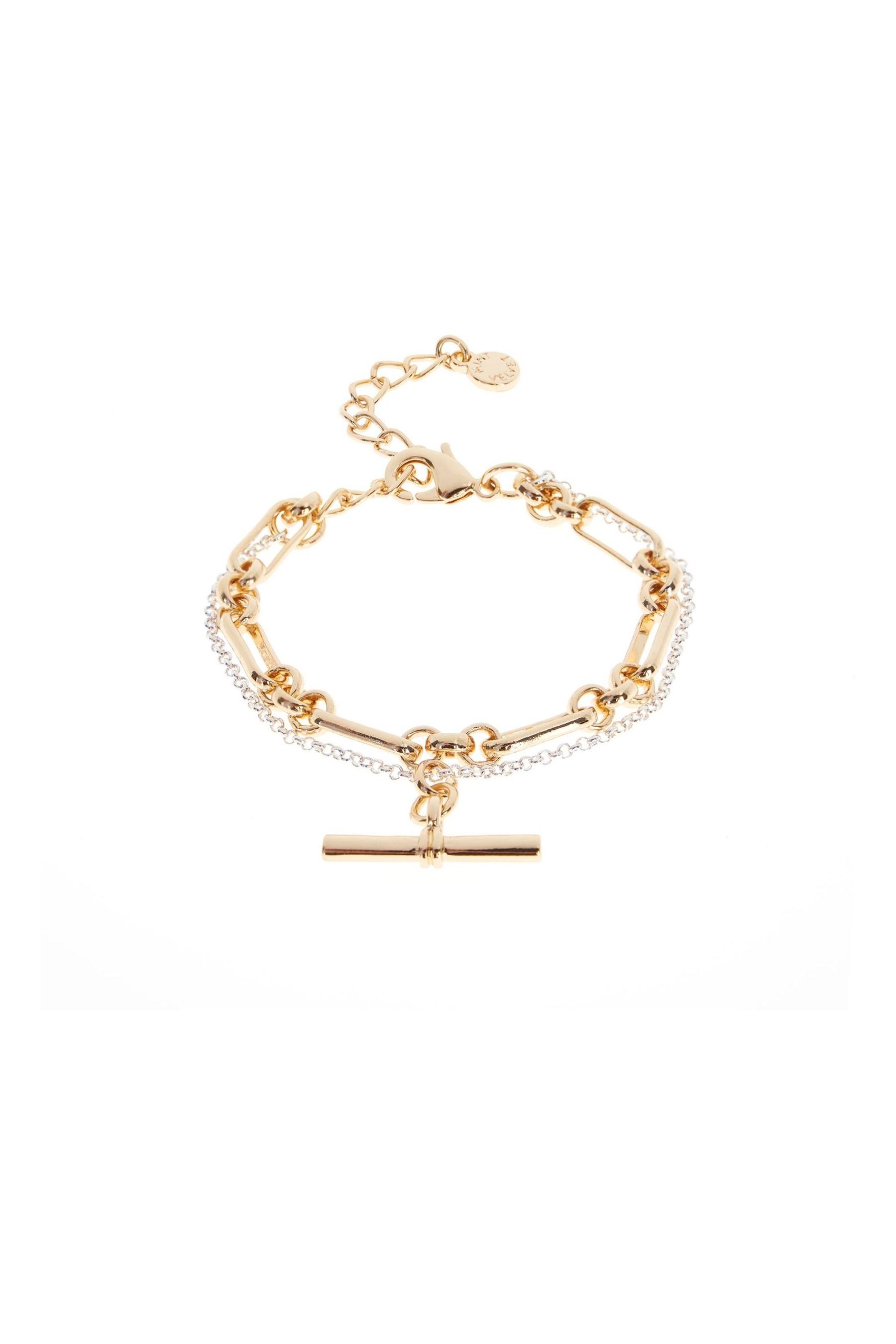 Buy Mint Velvet Gold Mixed Double Strand Bracelet from the Next UK ...