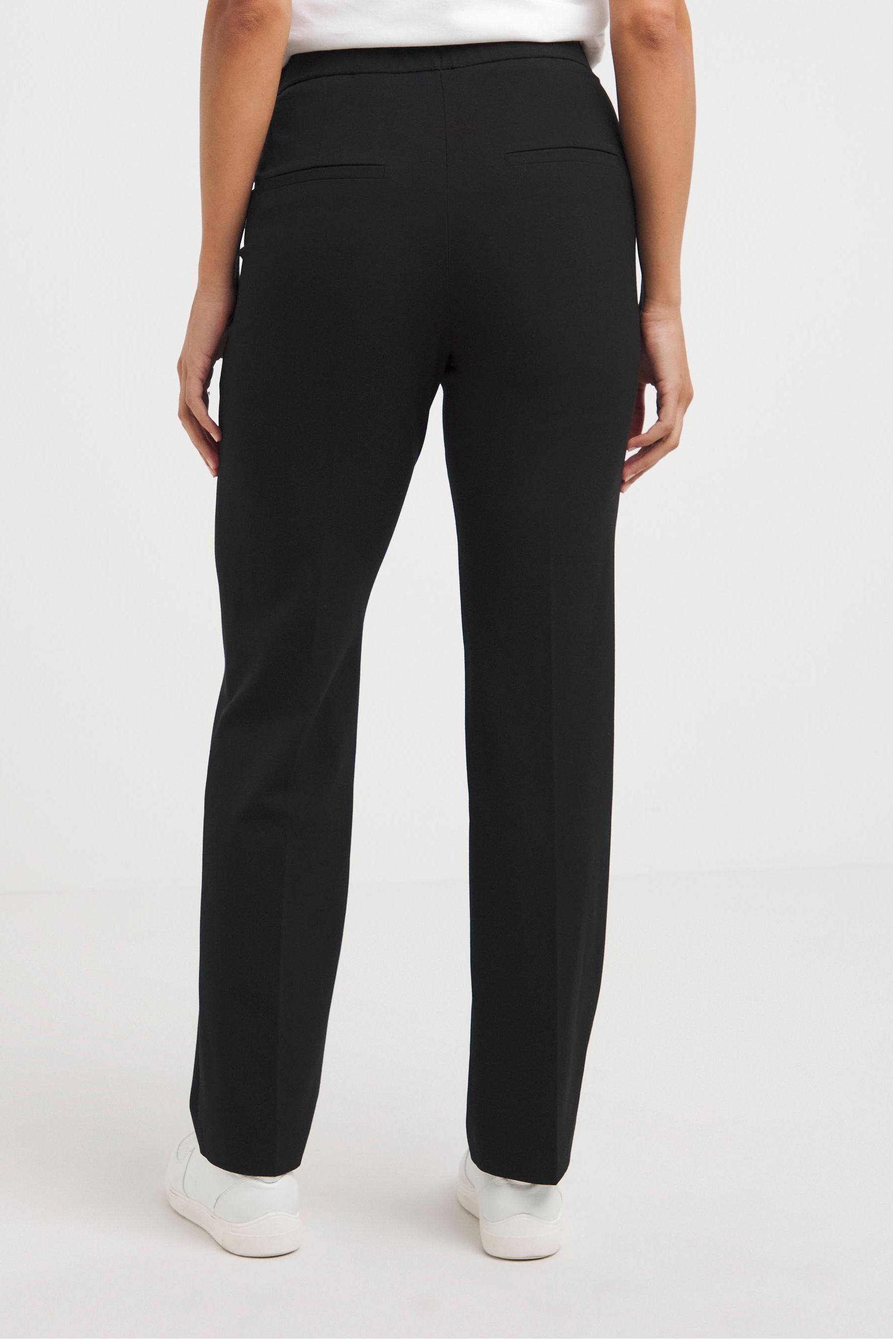 Buy JD Williams Black Magisculpt Straight Leg Trousers Long from the ...