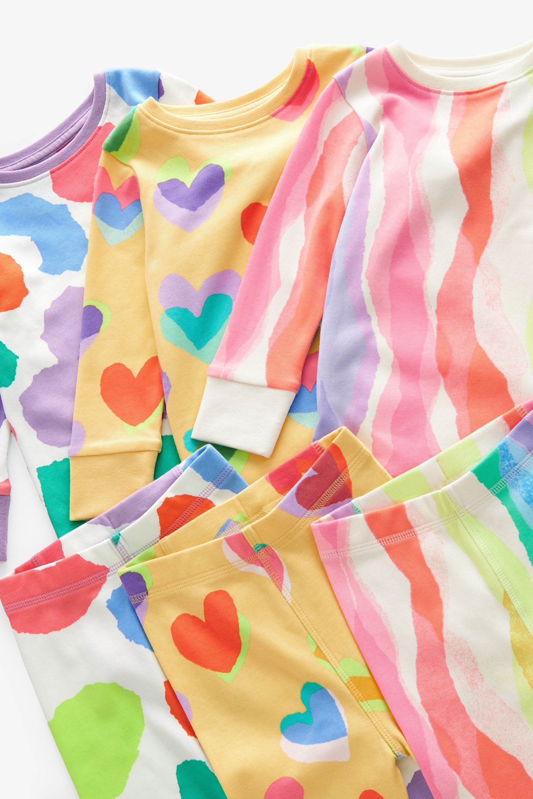 Buy Multi Fluro Rainbow Pyjamas 3 Pack (9mths-12yrs) from Next Australia