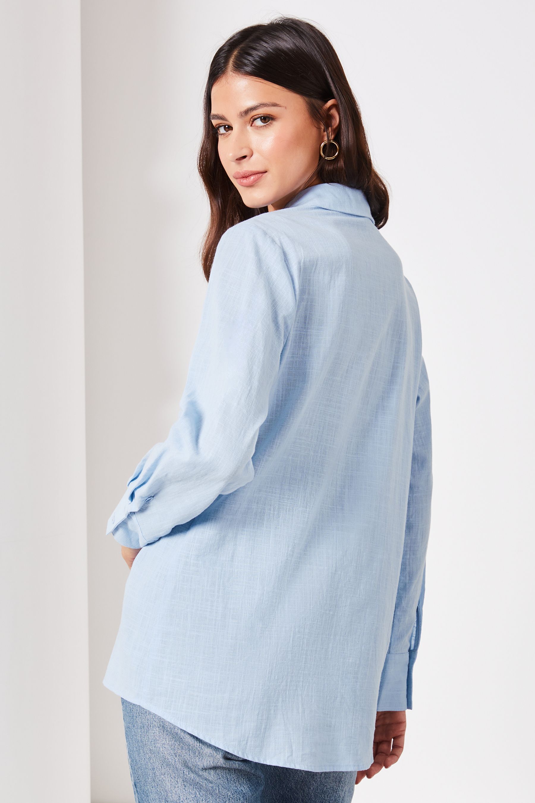 Buy Lipsy Blue Pocket Button Through Shirt from Next United Arab Emirates