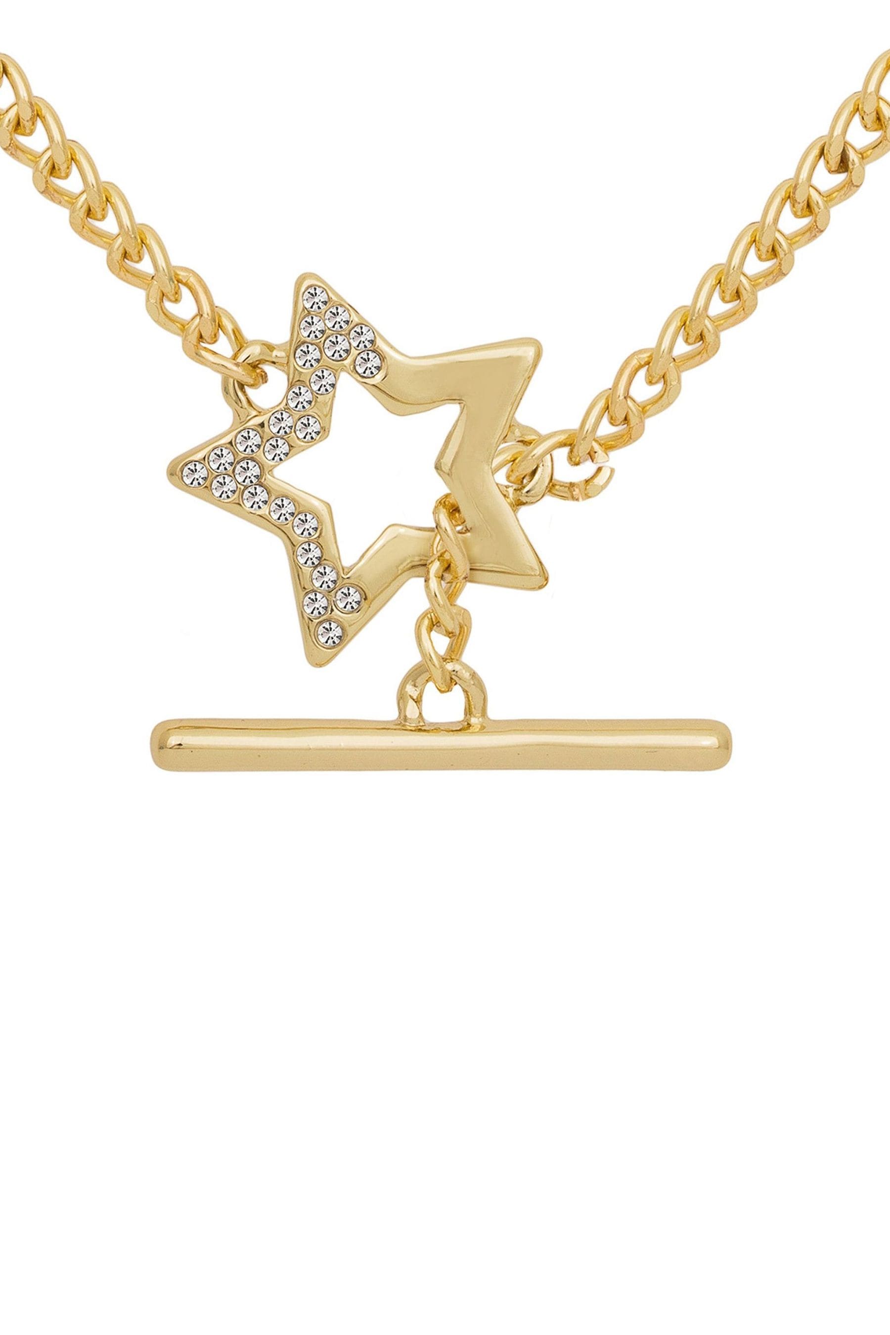 Buy Caramel Jewellery London Gold Tone Super Star Pavé Layered Necklace ...