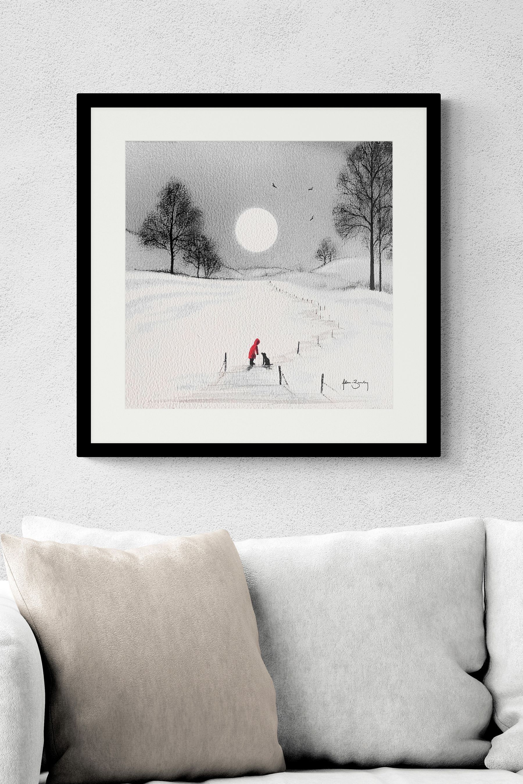 Buy Artko Black Moonlit Walk by Adam Barsby Framed Art from the Next UK ...