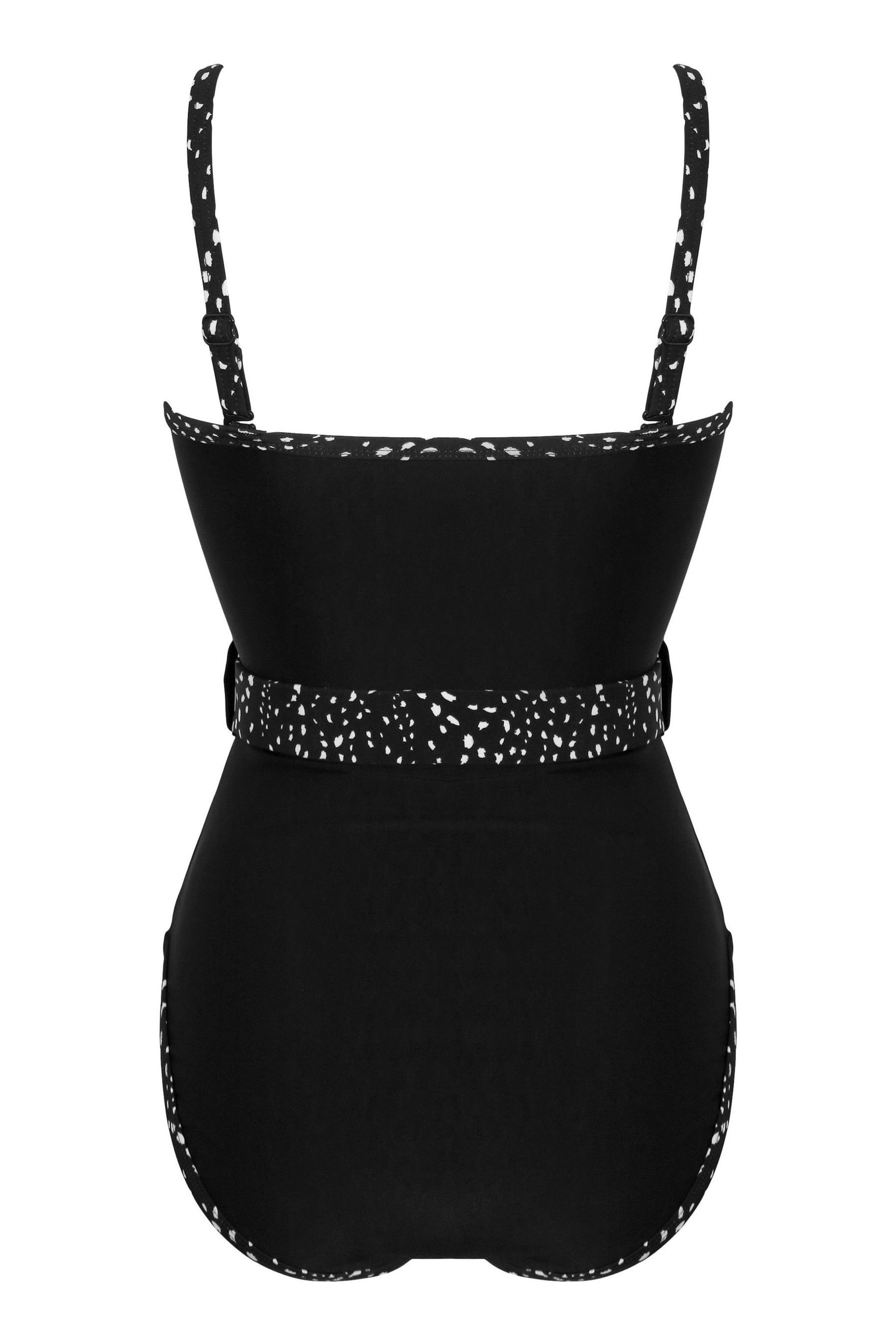 Buy Pour Moi Black/White Rhodes Belted Removeable Straps Tummy Control ...