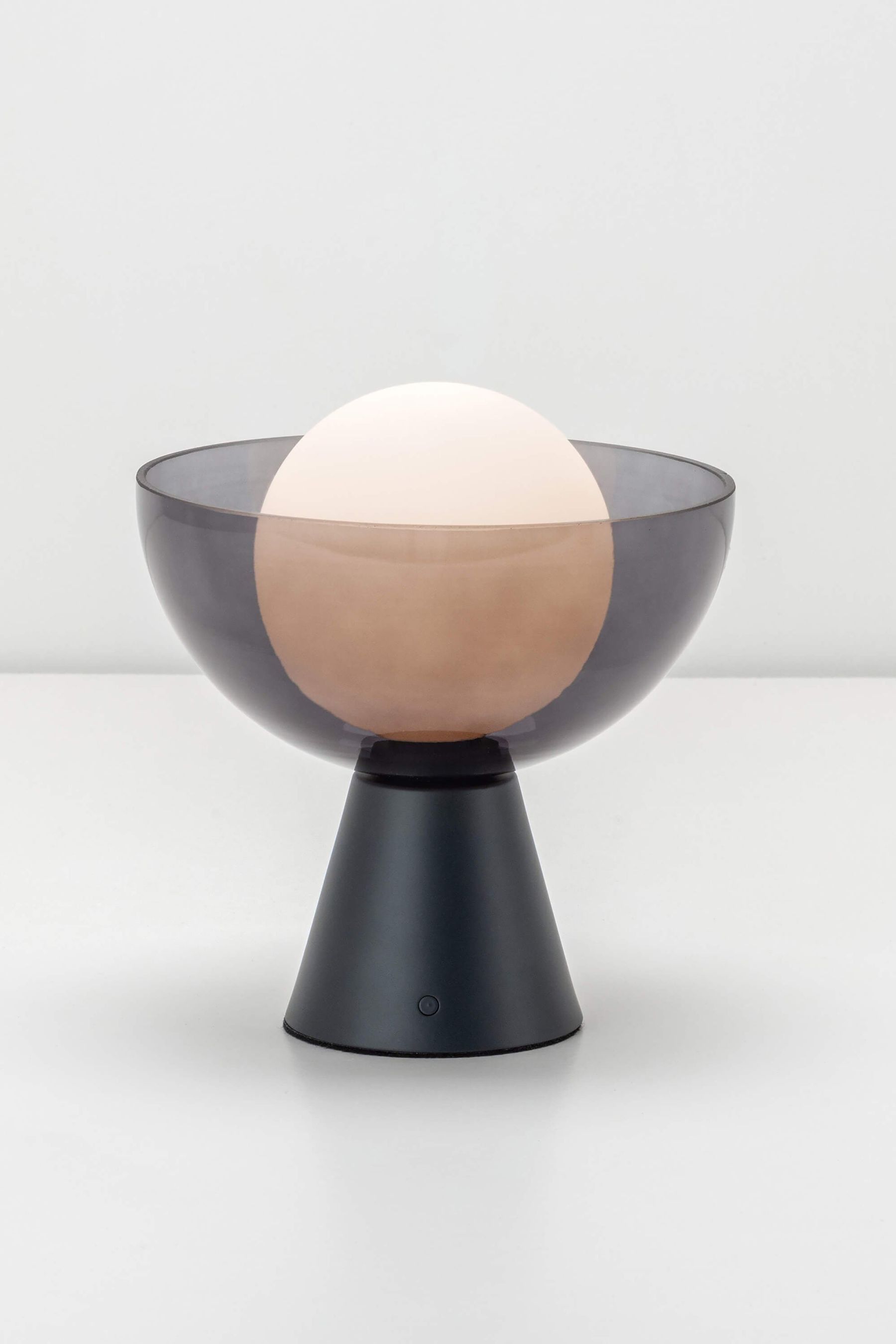 Buy Houseof. Grey Glass Bowl Rechargeable Table Lamp from the Next UK ...