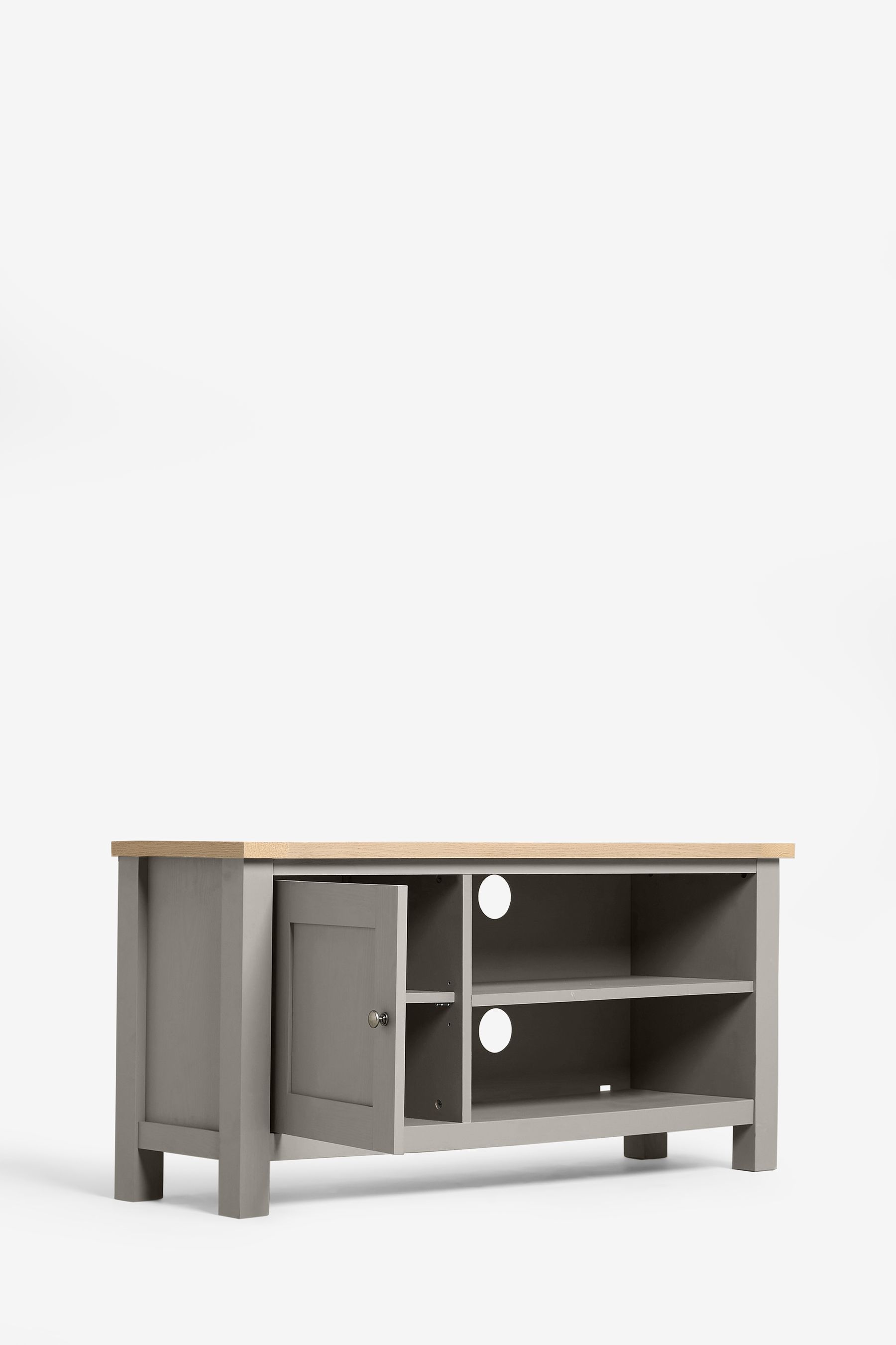 Buy Dove Grey Malvern Oak Effect Up to 50 inch TV Unit from the Next UK ...