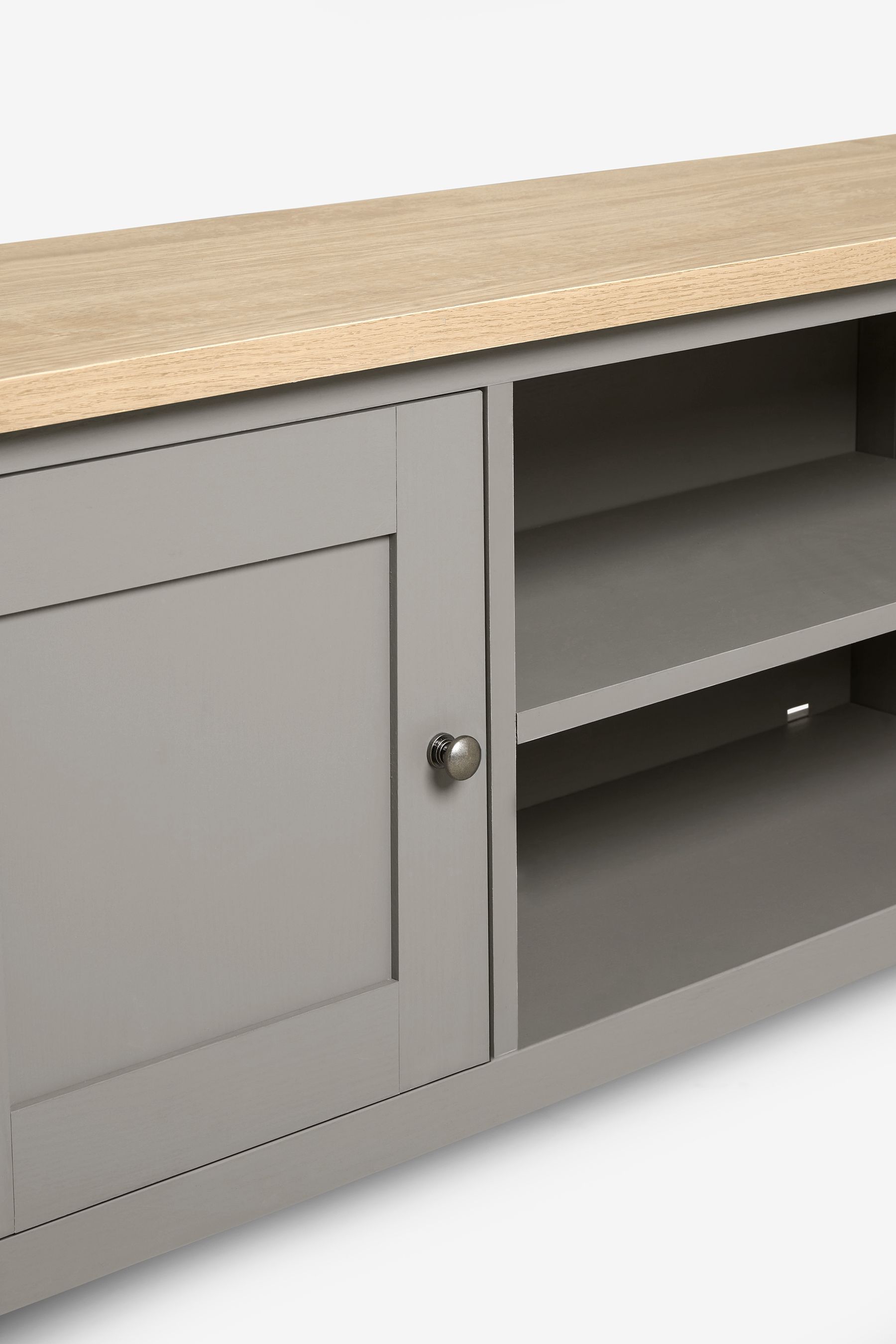Buy Dove Grey Malvern Oak Effect Up to 50 inch TV Unit from the Next UK ...