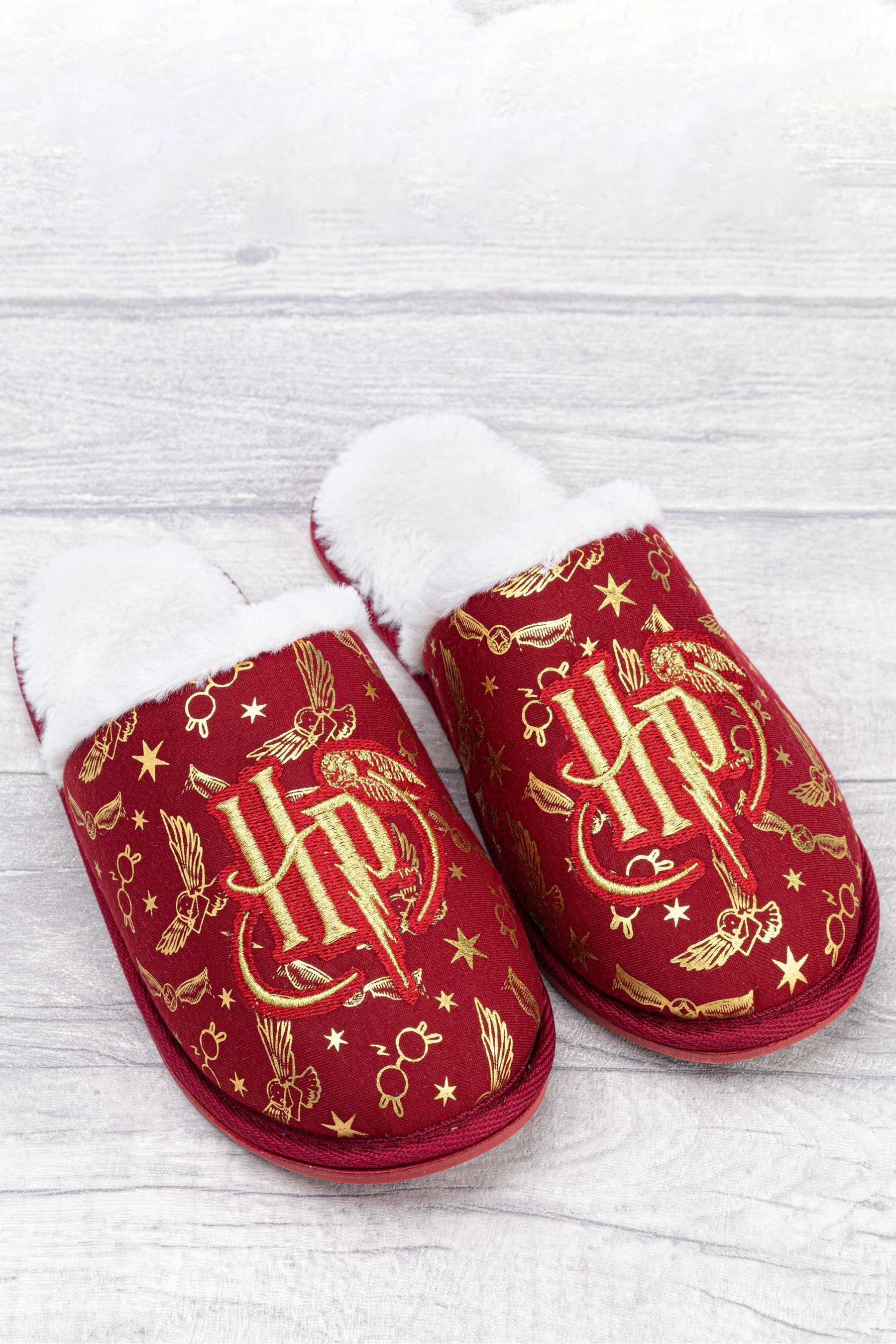 Buy Vanilla Underground Red Harry Potter Fluffy Womens Slippers from ...