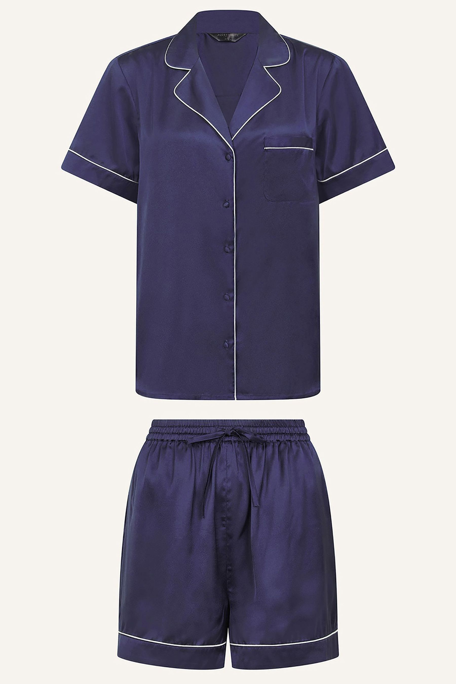 Buy Monsoon Blue Satin Short Pyjama Set from the Next UK online shop