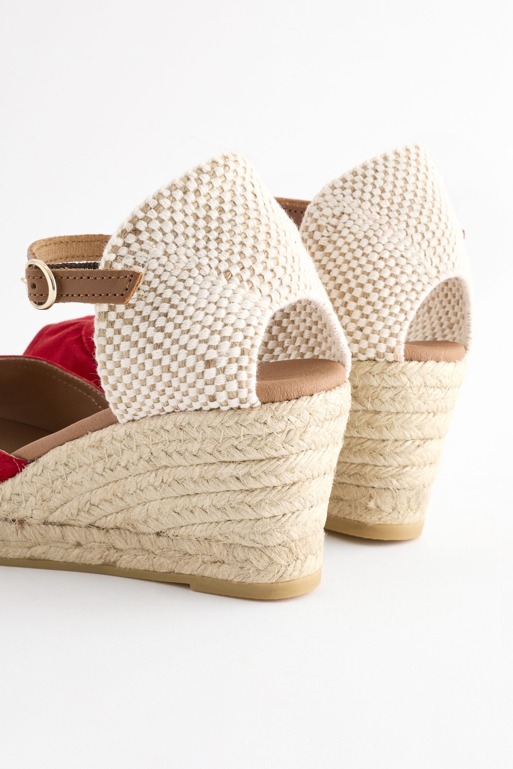 Buy Red Forever Comfort® Leather Frill Wedges from the Next UK online shop