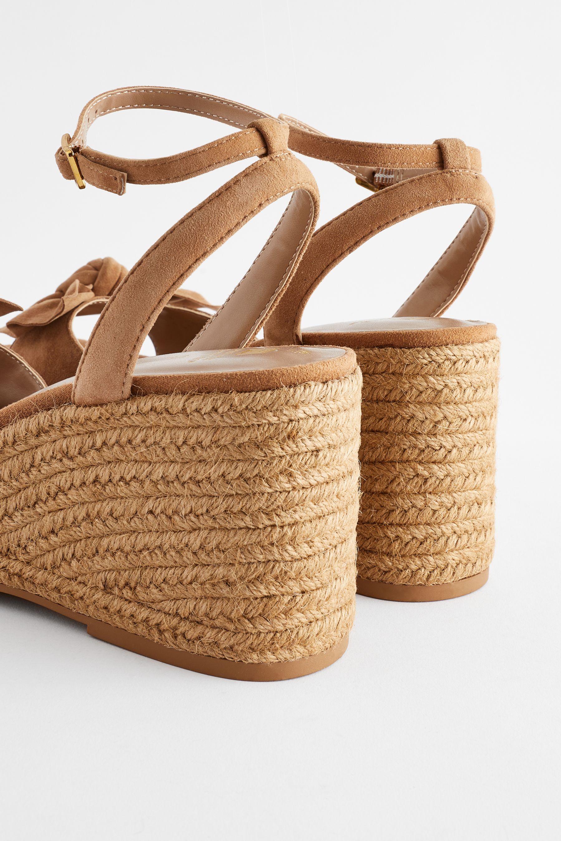 Buy Tan Brown Forever Comfort® Leather Bow Wedges from the Next UK ...