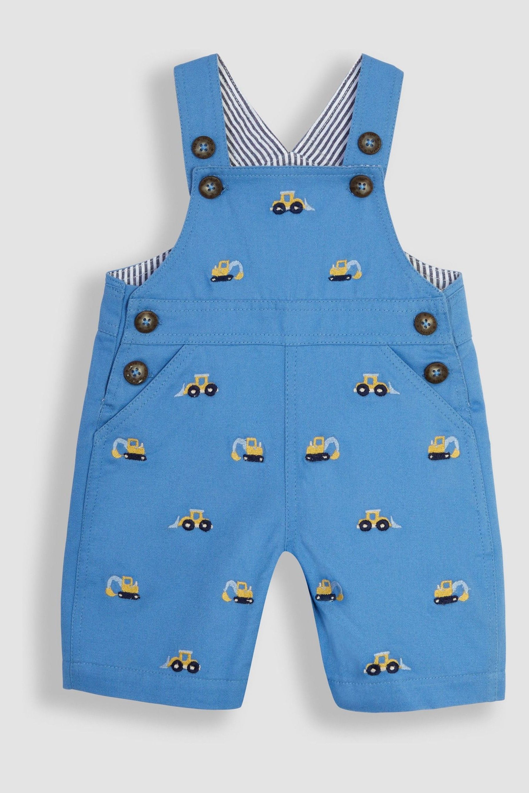 Buy JoJo Maman Bébé Blue Digger Embroidered Dungarees from the Next UK ...