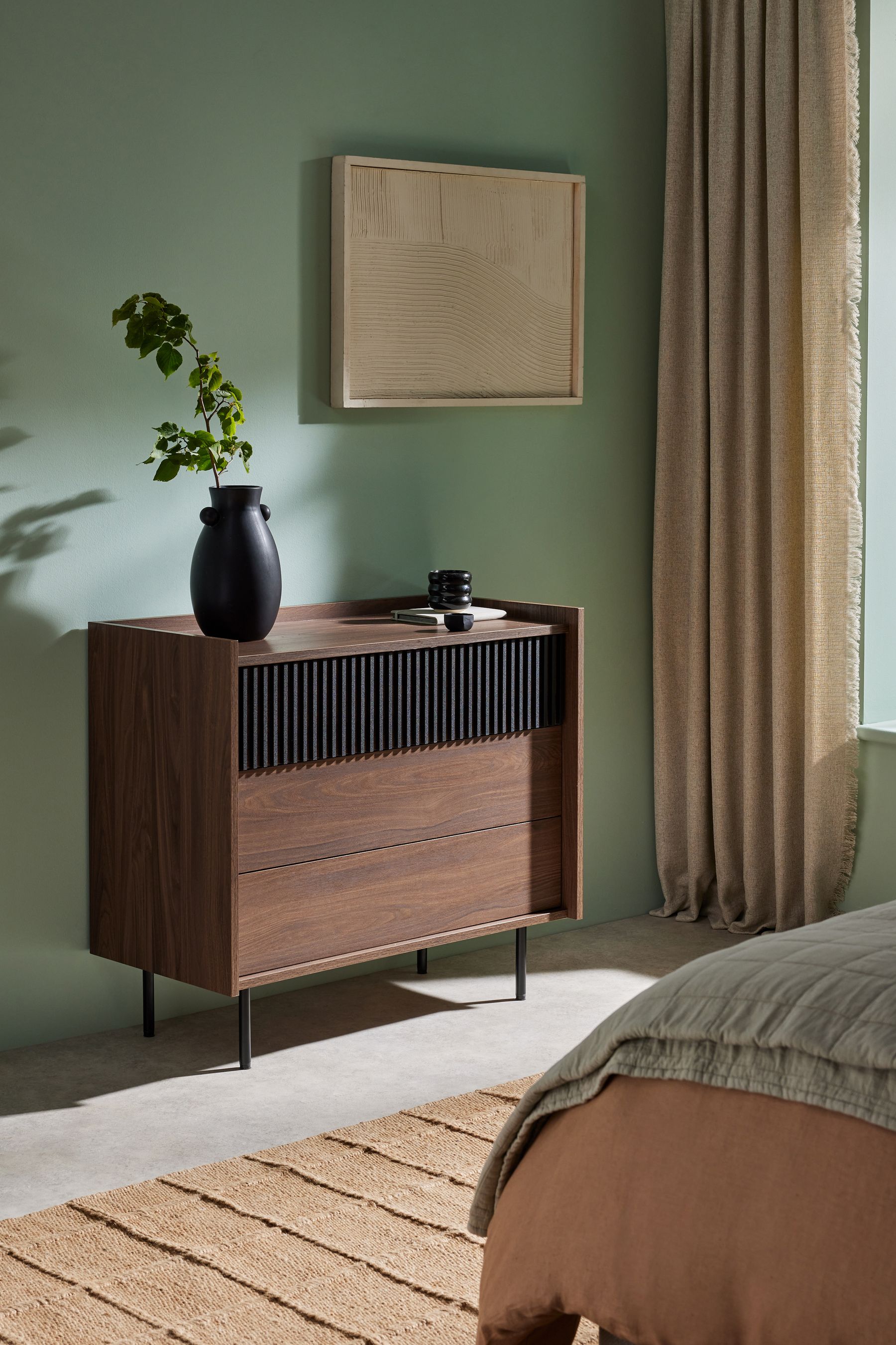 Buy MADE.COM Dark Brown Blaze 3 Drawer Chest of Drawers from the Next ...