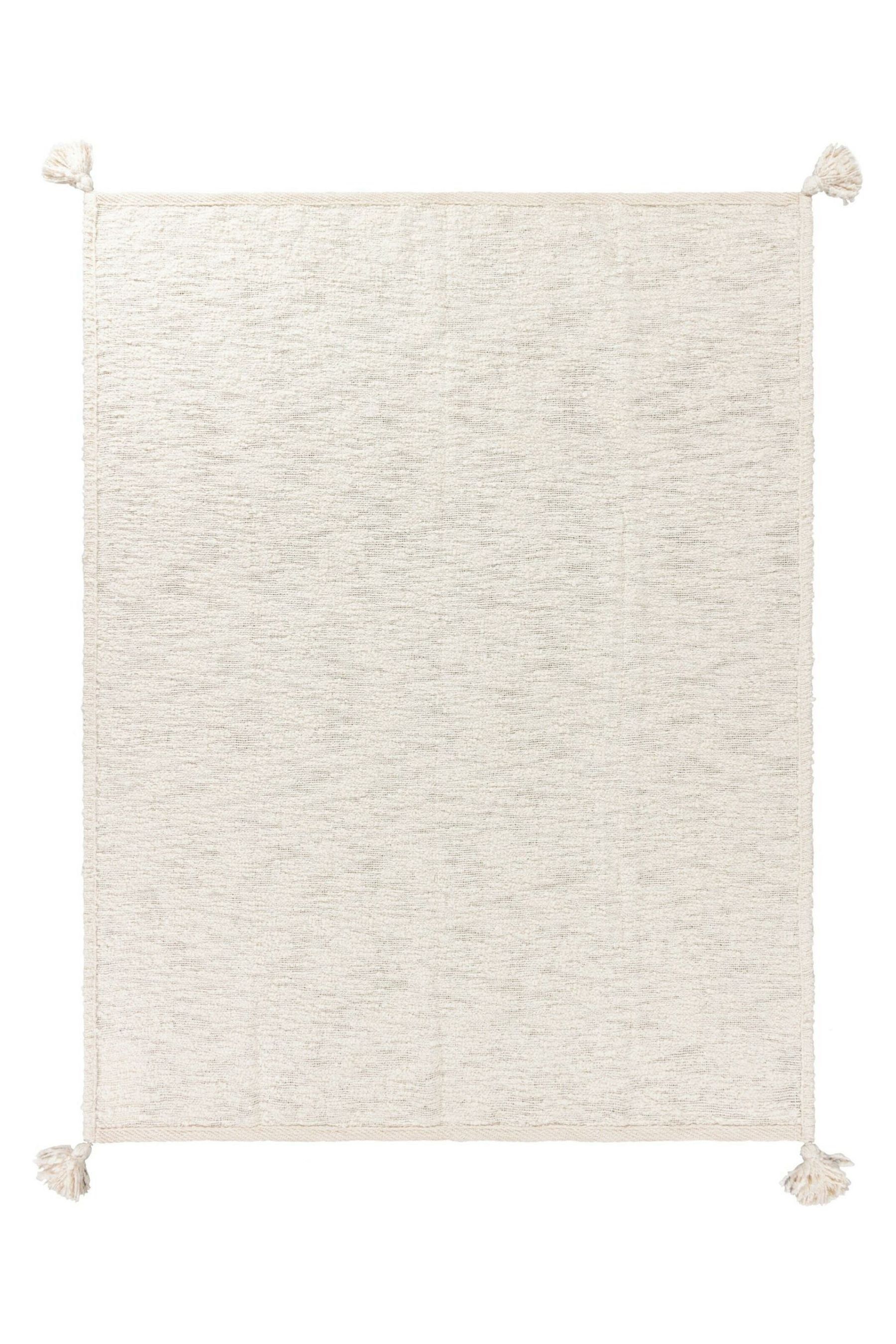 Buy Yard Cream Heath Cotton Tasselled Throw from the Next UK online shop