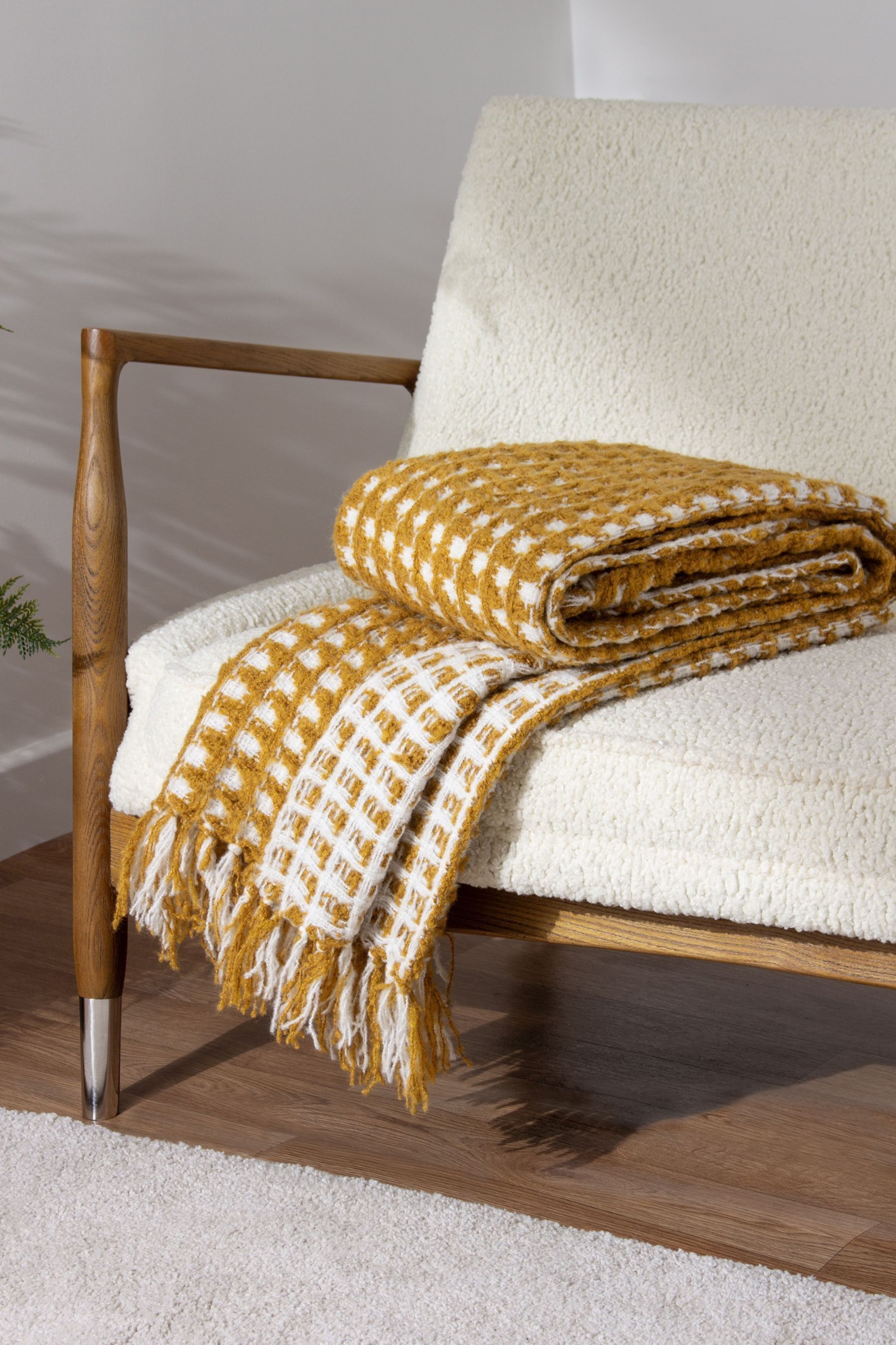Buy Furn Yellow Toasty Waffle Throw from the Next UK online shop