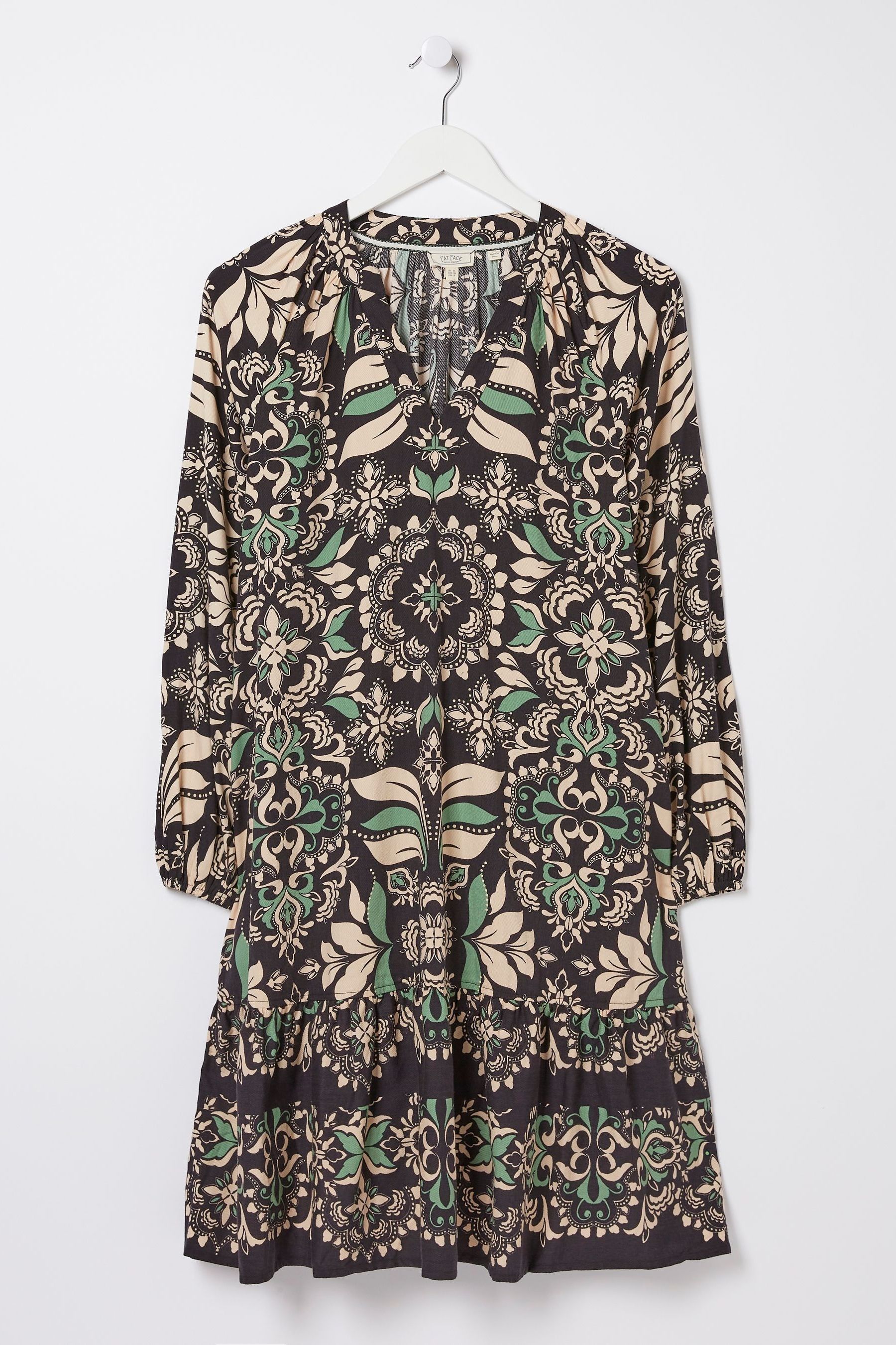 Buy FatFace Black Amy Mosaic Leaf Tunic Dress from the Next UK online shop