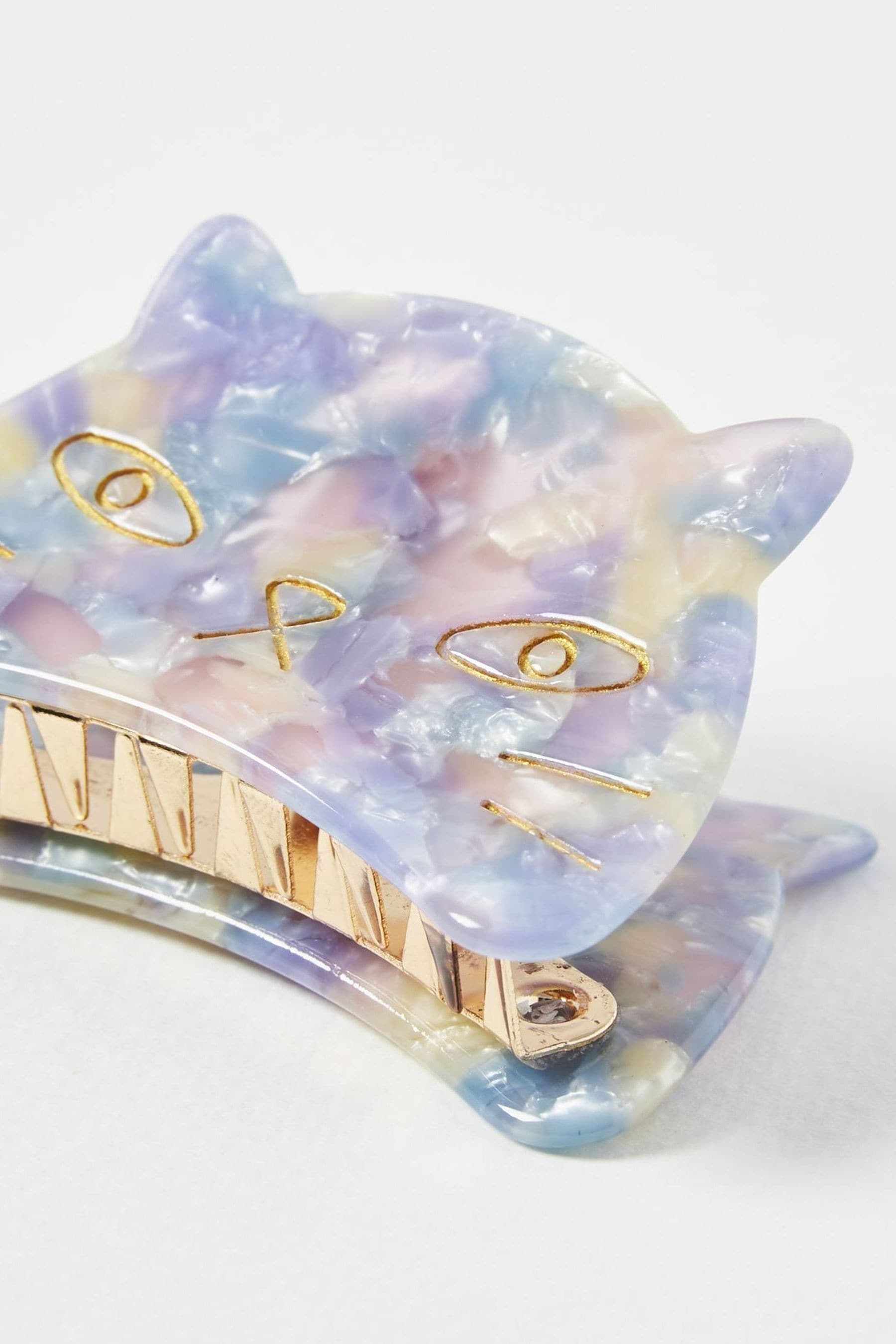 Buy Oliver Bonas Purple Kitty Cat Purple Hair Claw Clip from the Next ...