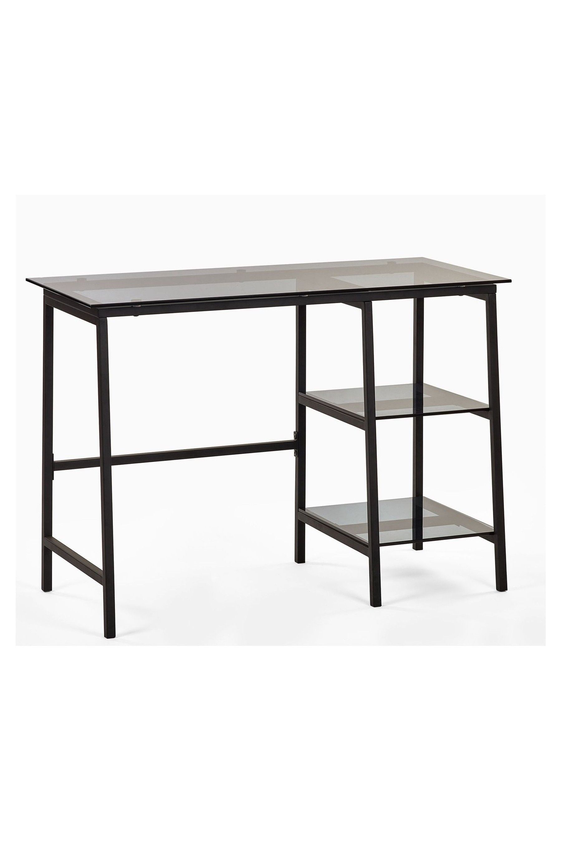 Buy Julian Bowen Smoked Glass and Black Chicago Desk from the Next UK ...