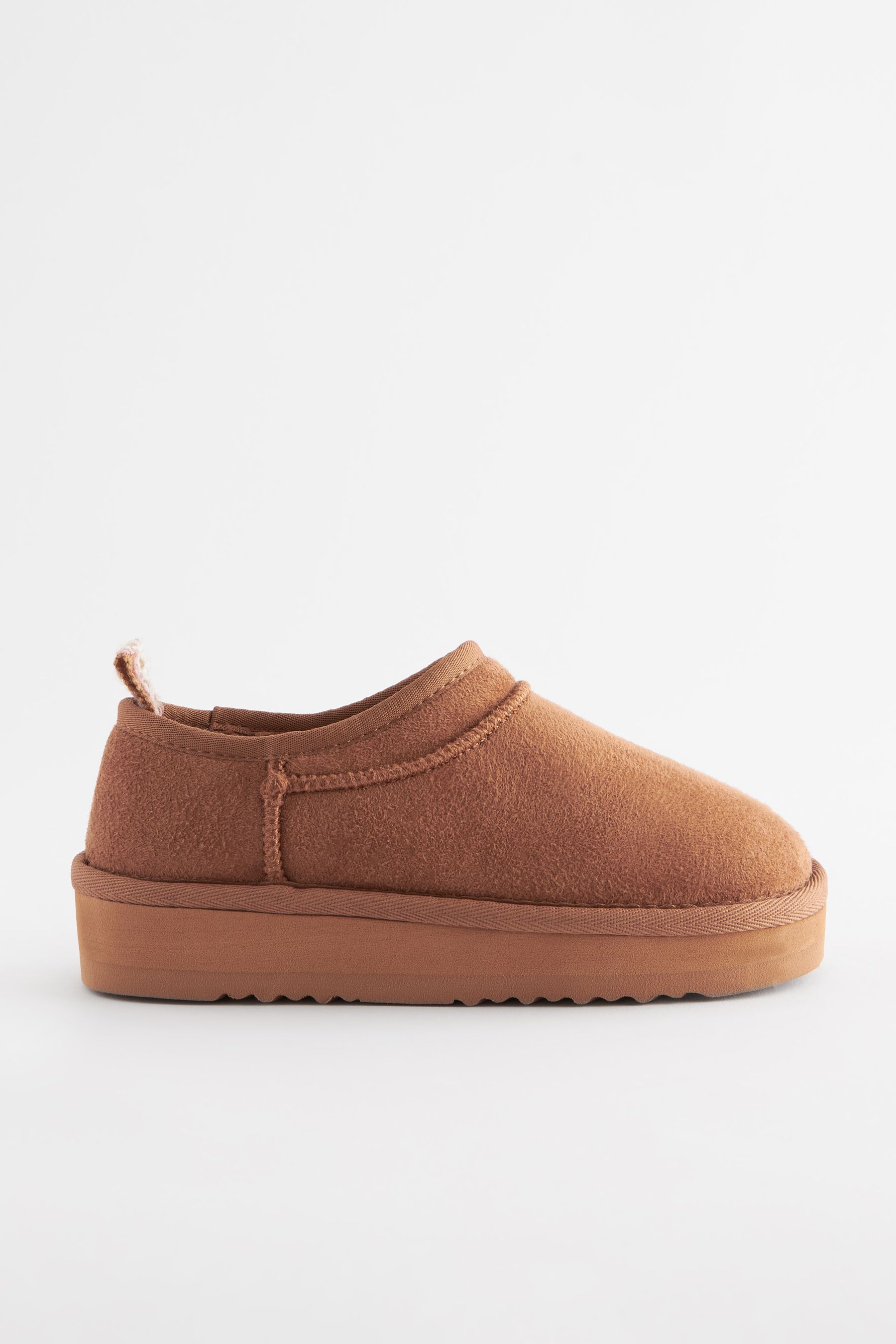 Buy Tan Brown Flatform Shoot Slippers from Next Australia