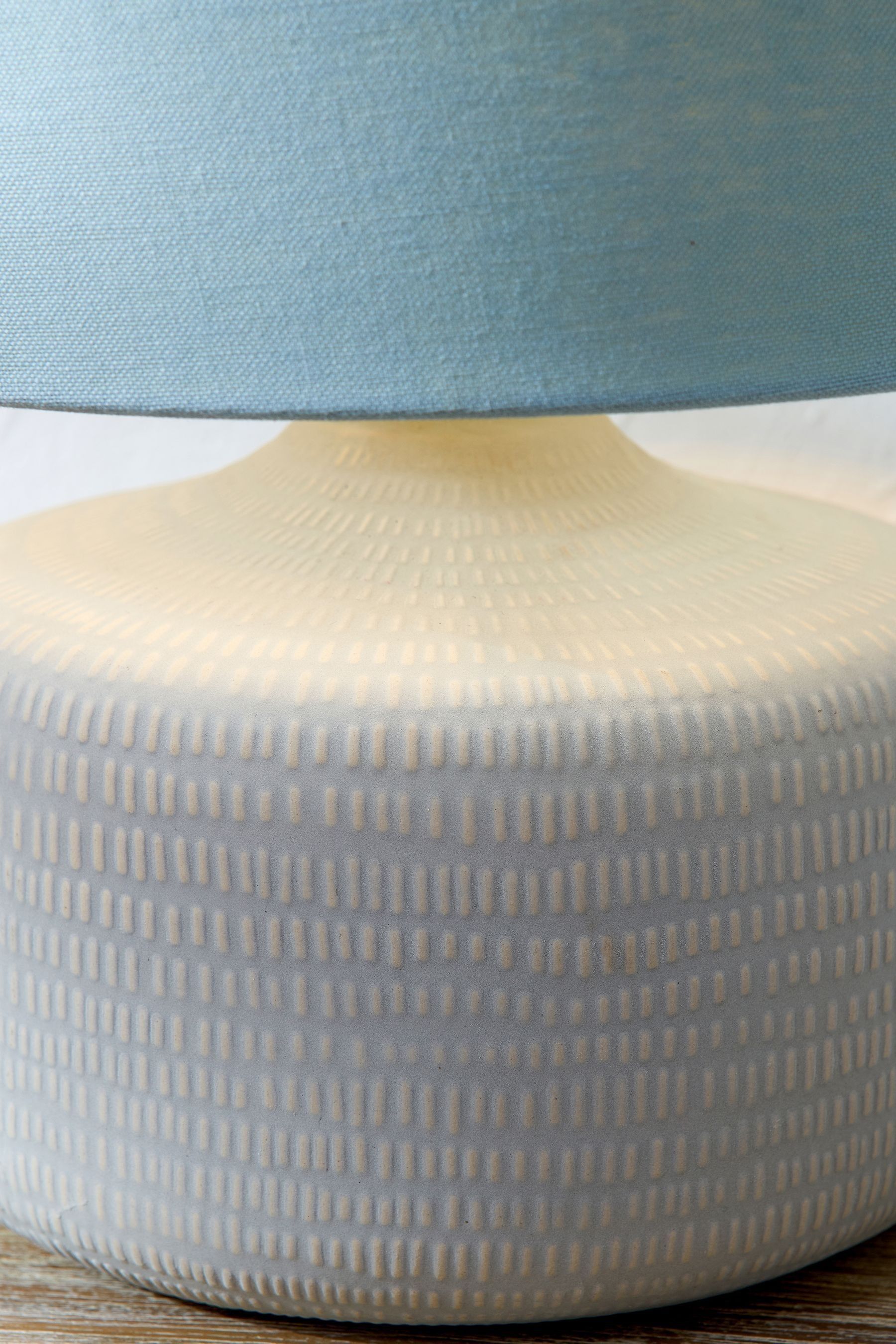 Buy Pacific Blue Kai Scratch Texture Ceramic Table Lamp from the Next ...