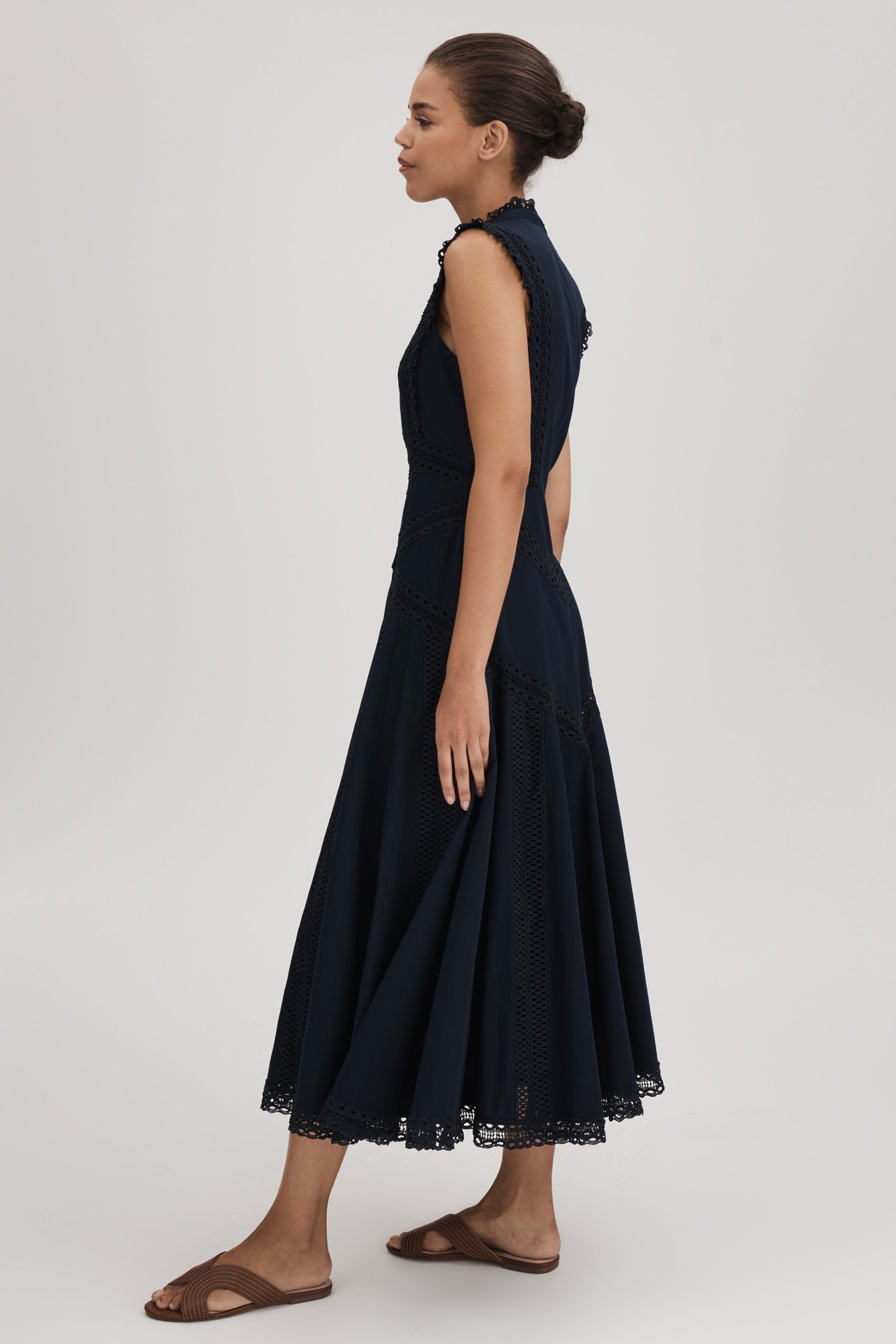 Buy Florere Cotton Lace Midi Dress from the Next UK online shop