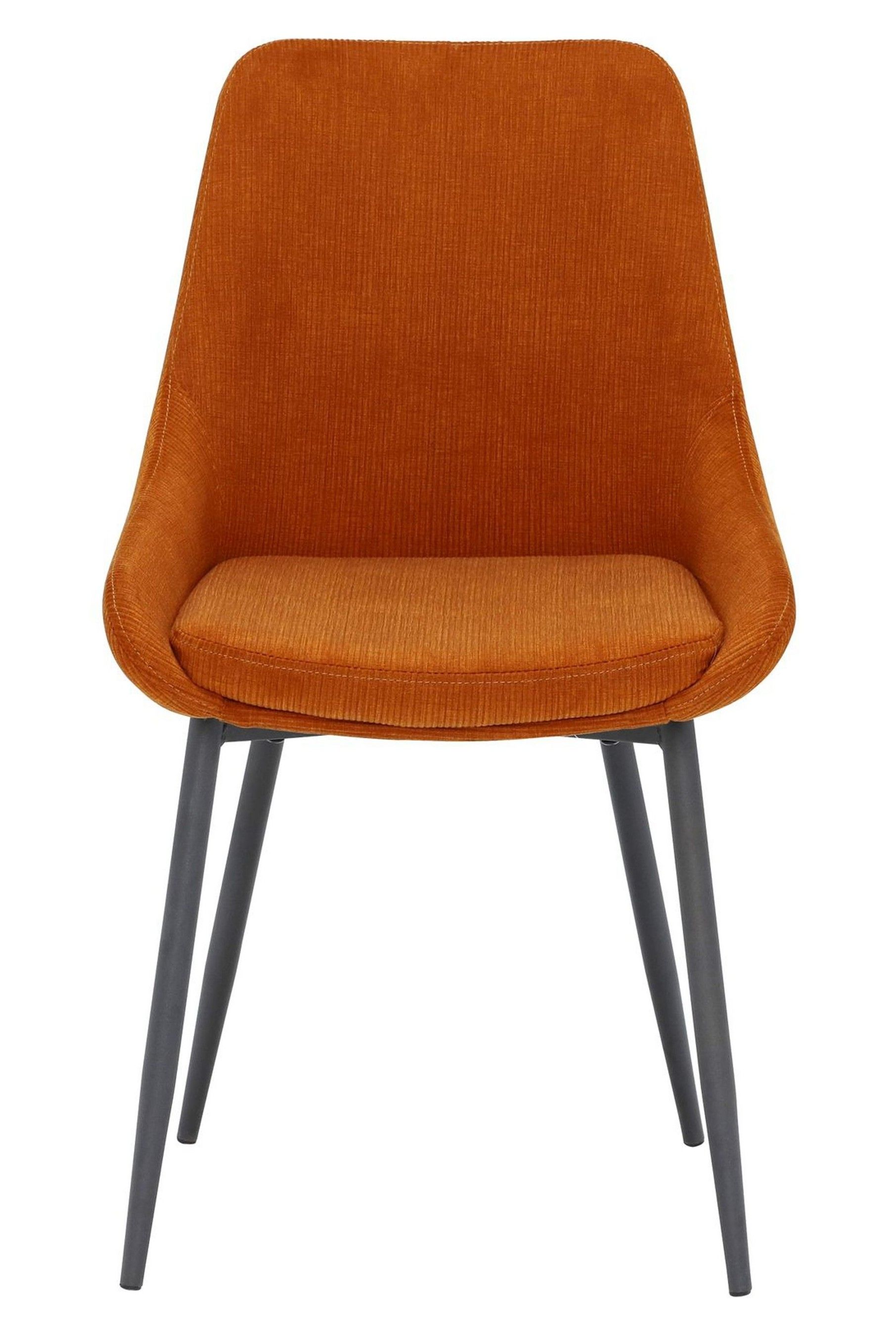 Buy Barker and Stonehouse Orange Emmett Cord Fabric Dining Chair from ...