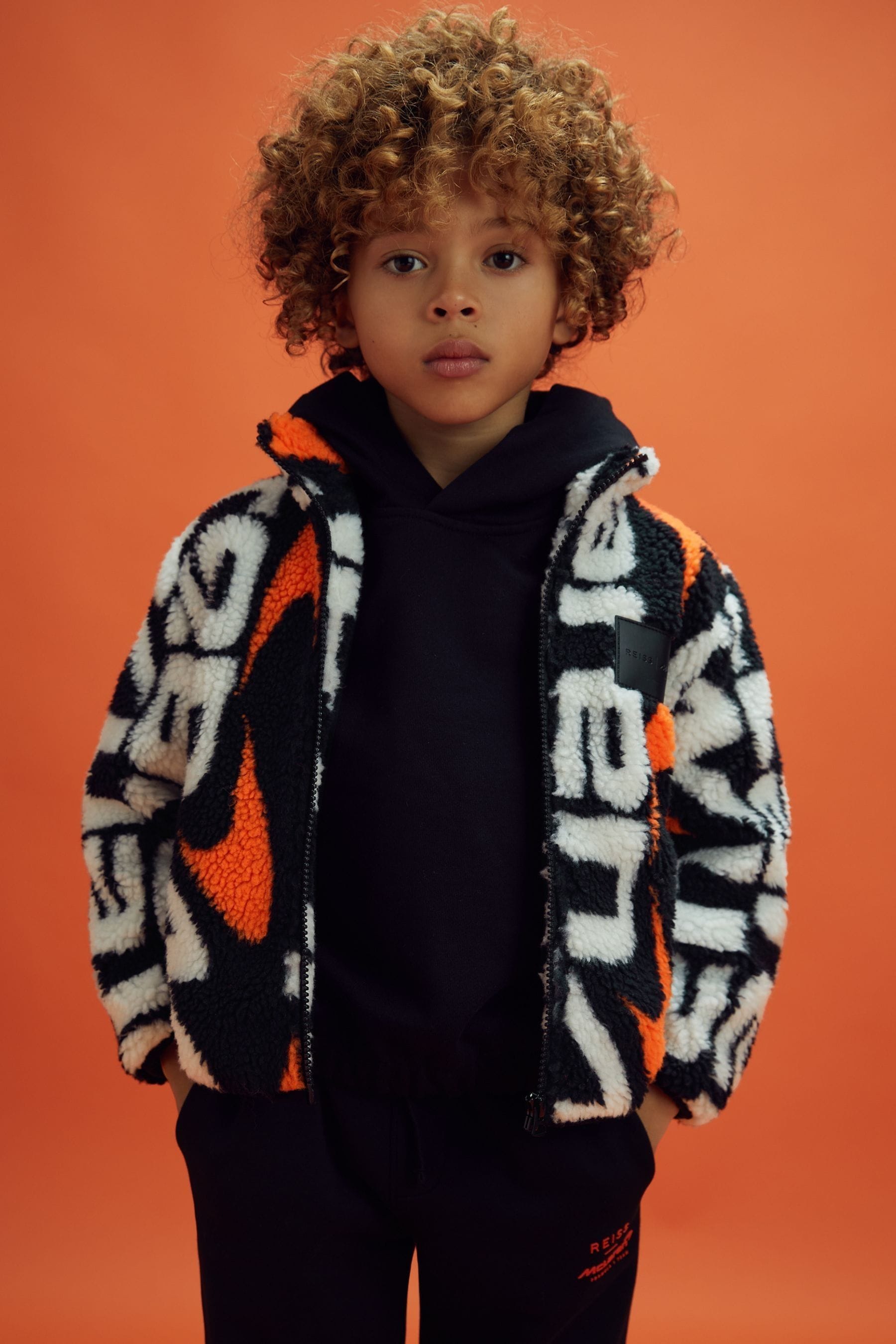 Mclaren Kids' F1 Zip-through Sherpa Jacket In Black | ModeSens