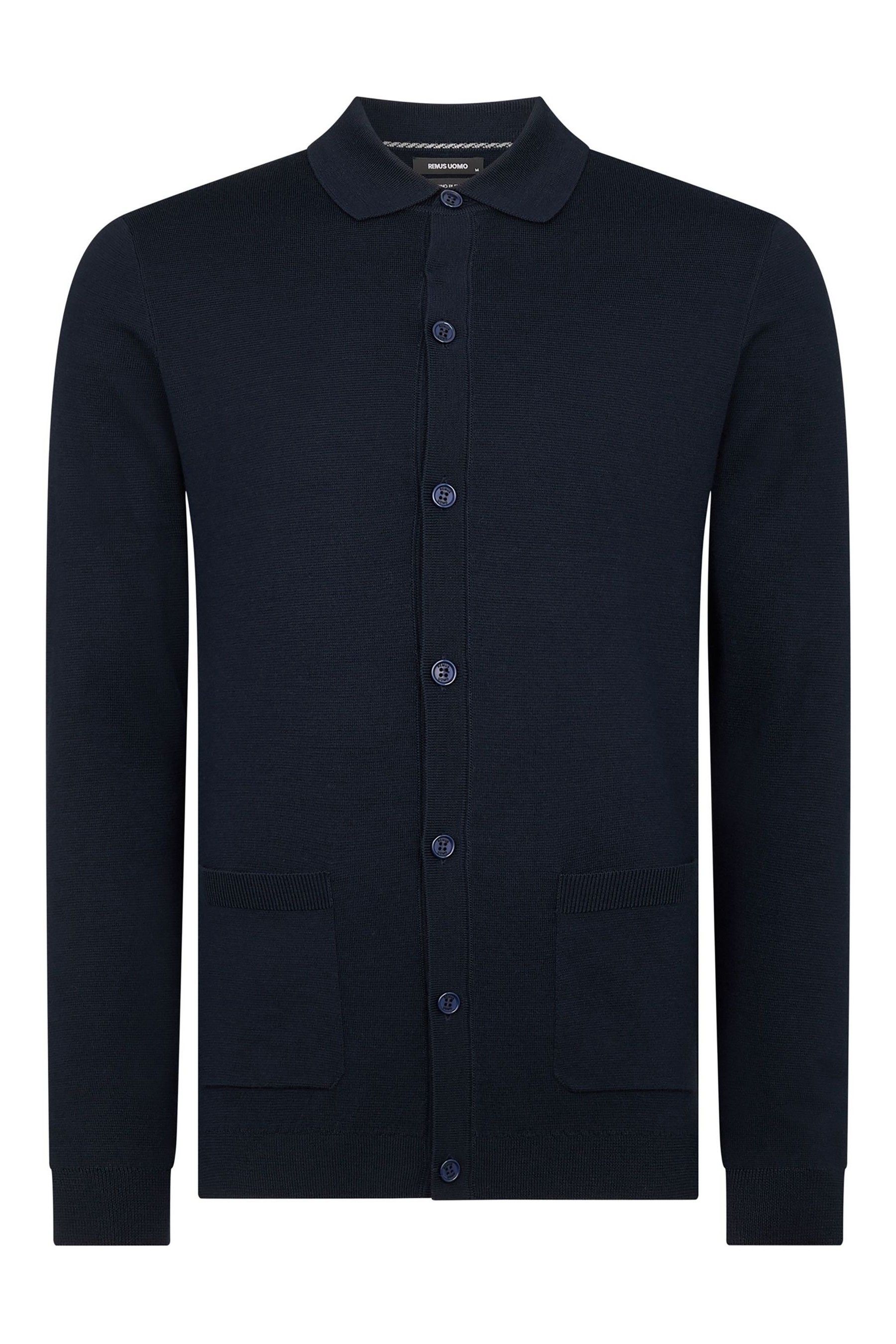 Buy Remus Uomo Blue Slim Fit Long Sleeve Cardigan from the Next UK ...