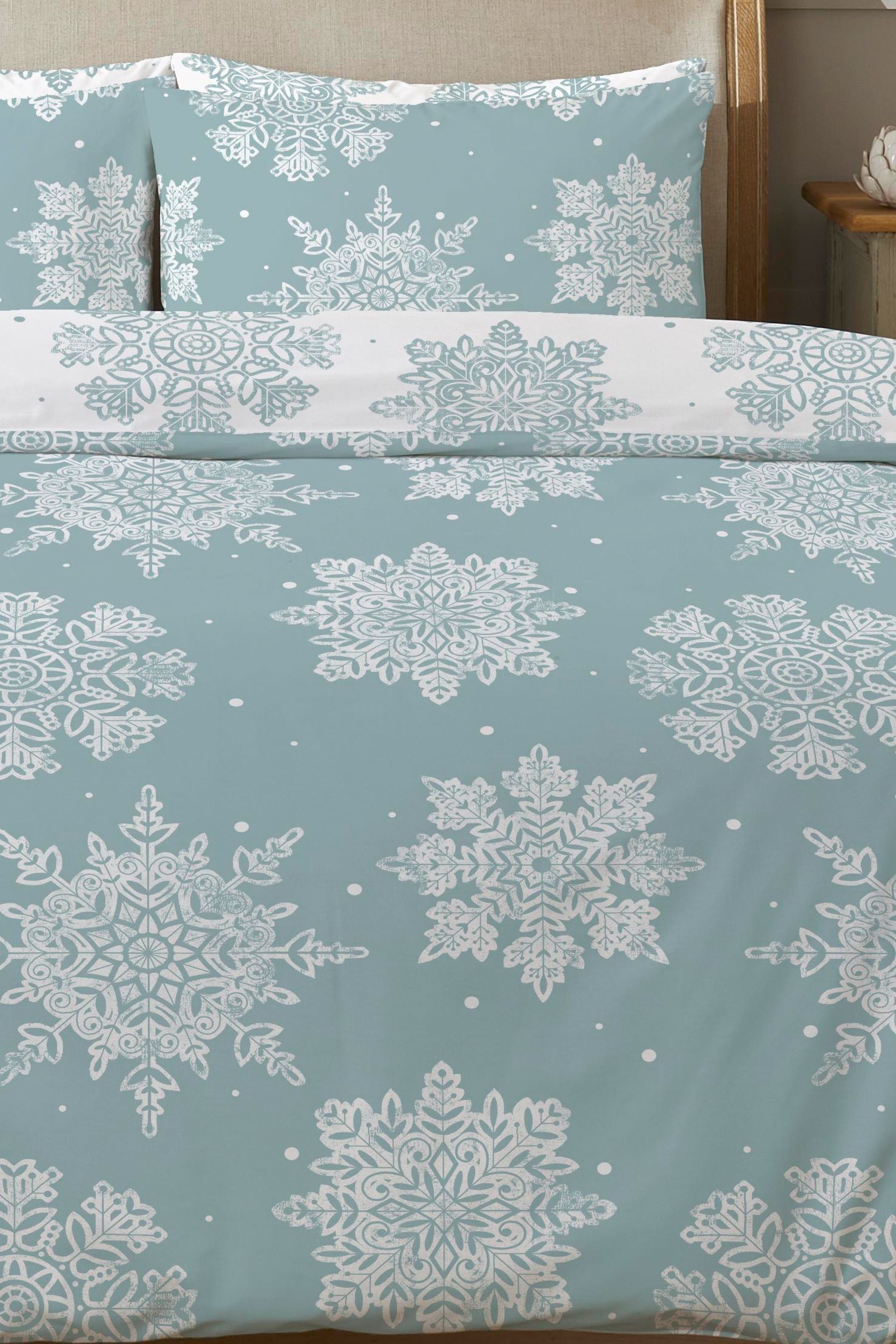 Buy Copenhagen Home Blue Snowflake Duvet Set from the Next UK online shop