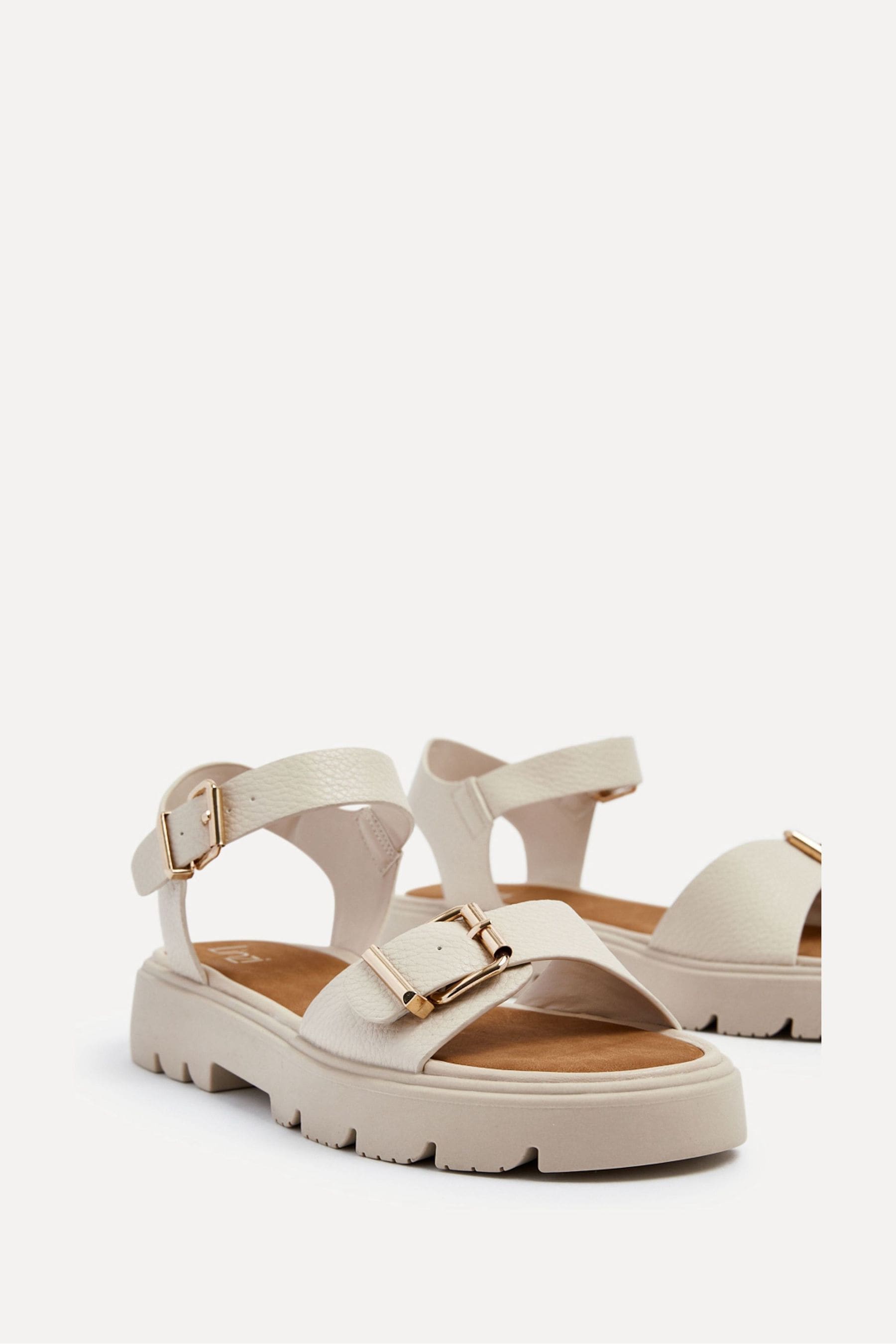 Buy Linzi Cream Comet Flatform Sandals With Buckle Detail from the Next ...