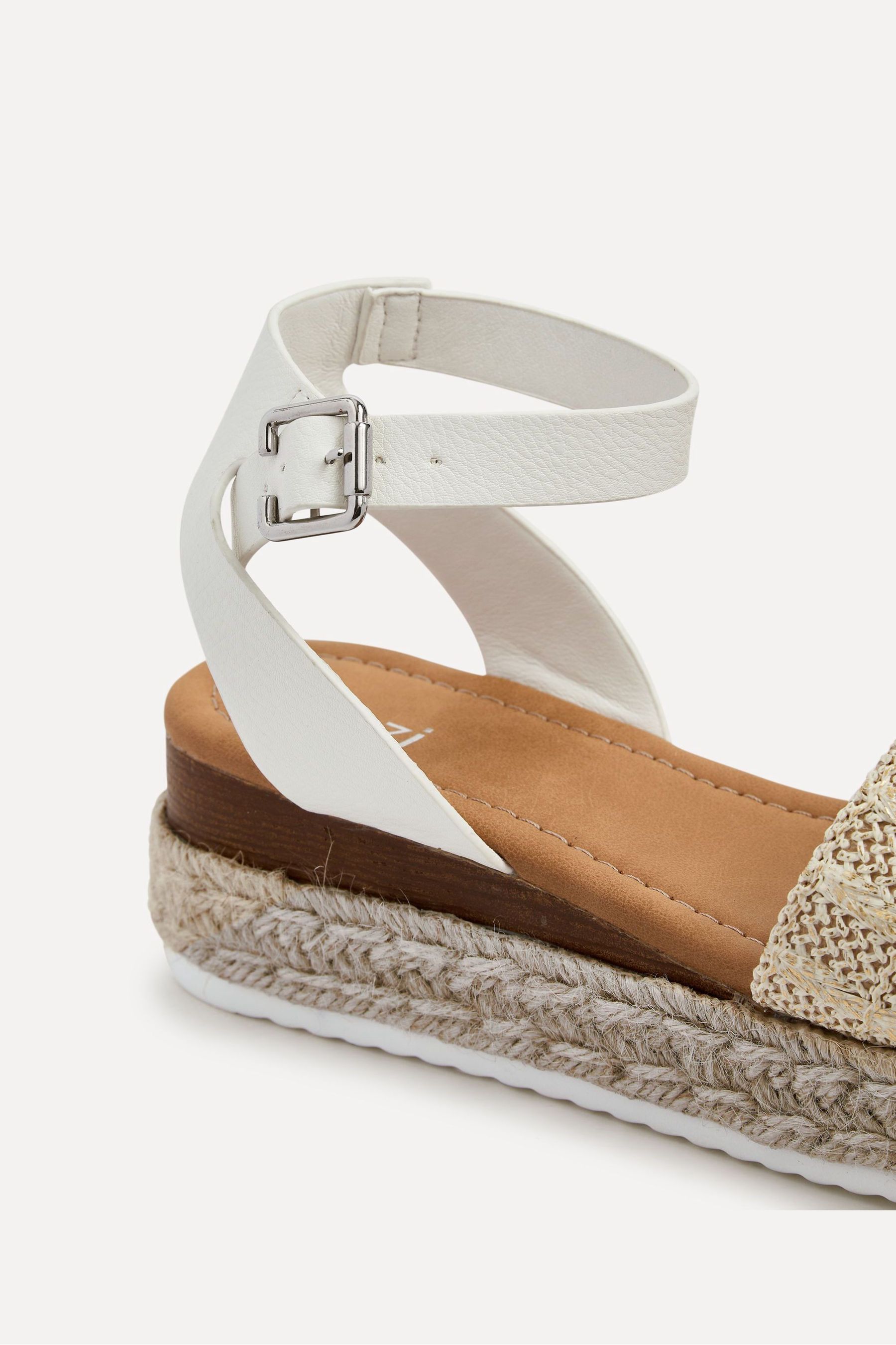 Buy Linzi Gold Anya Two Part Espadrille Inspired Platform Wedges from ...