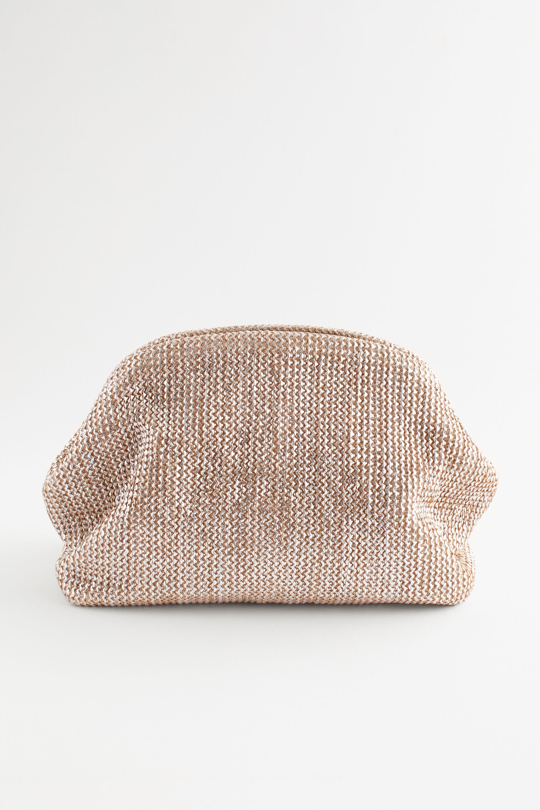 Buy Silver Raffia Clutch Bag from the Next UK online shop