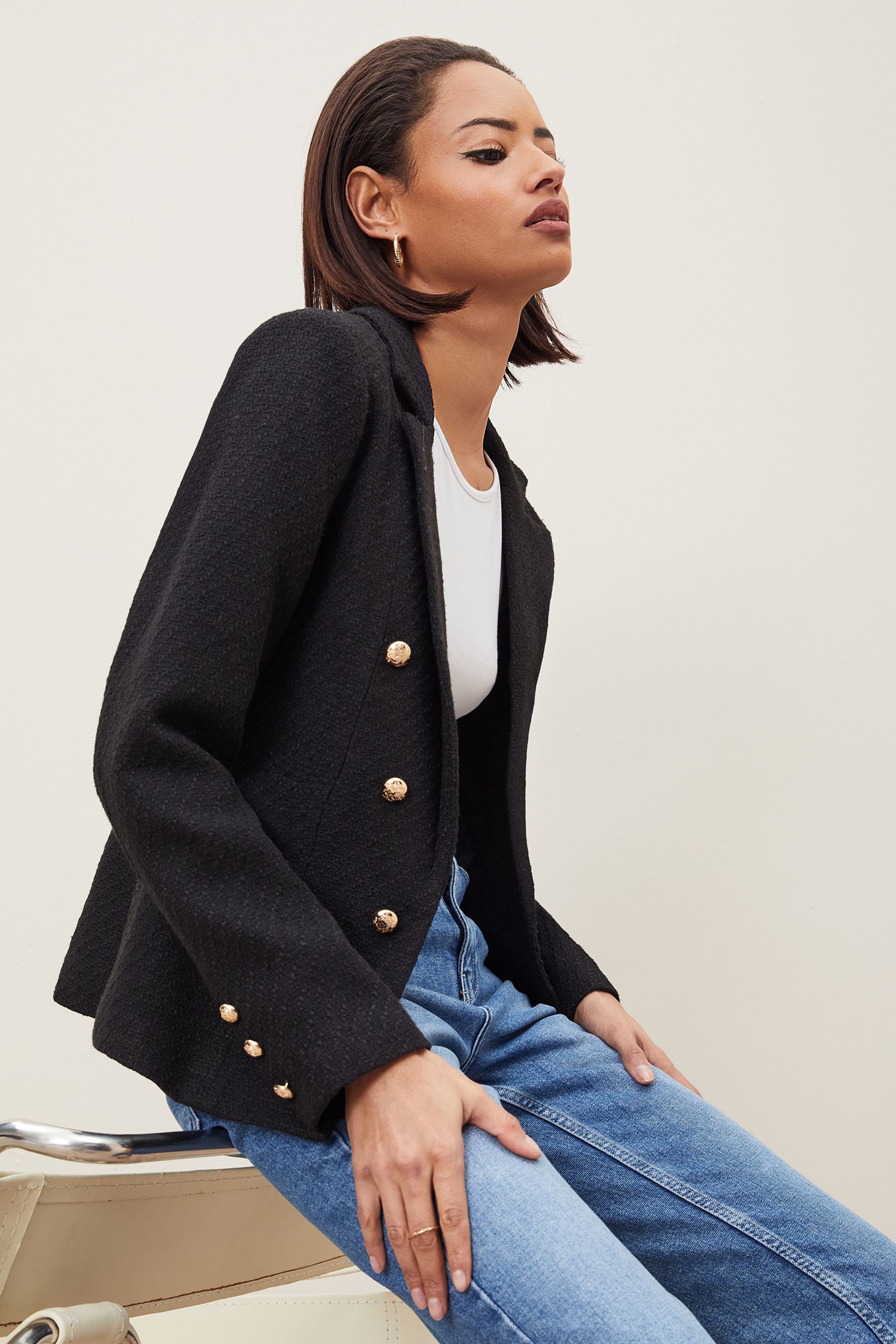 Buy Lipsy Black Boucle Blazer from the Next UK online shop