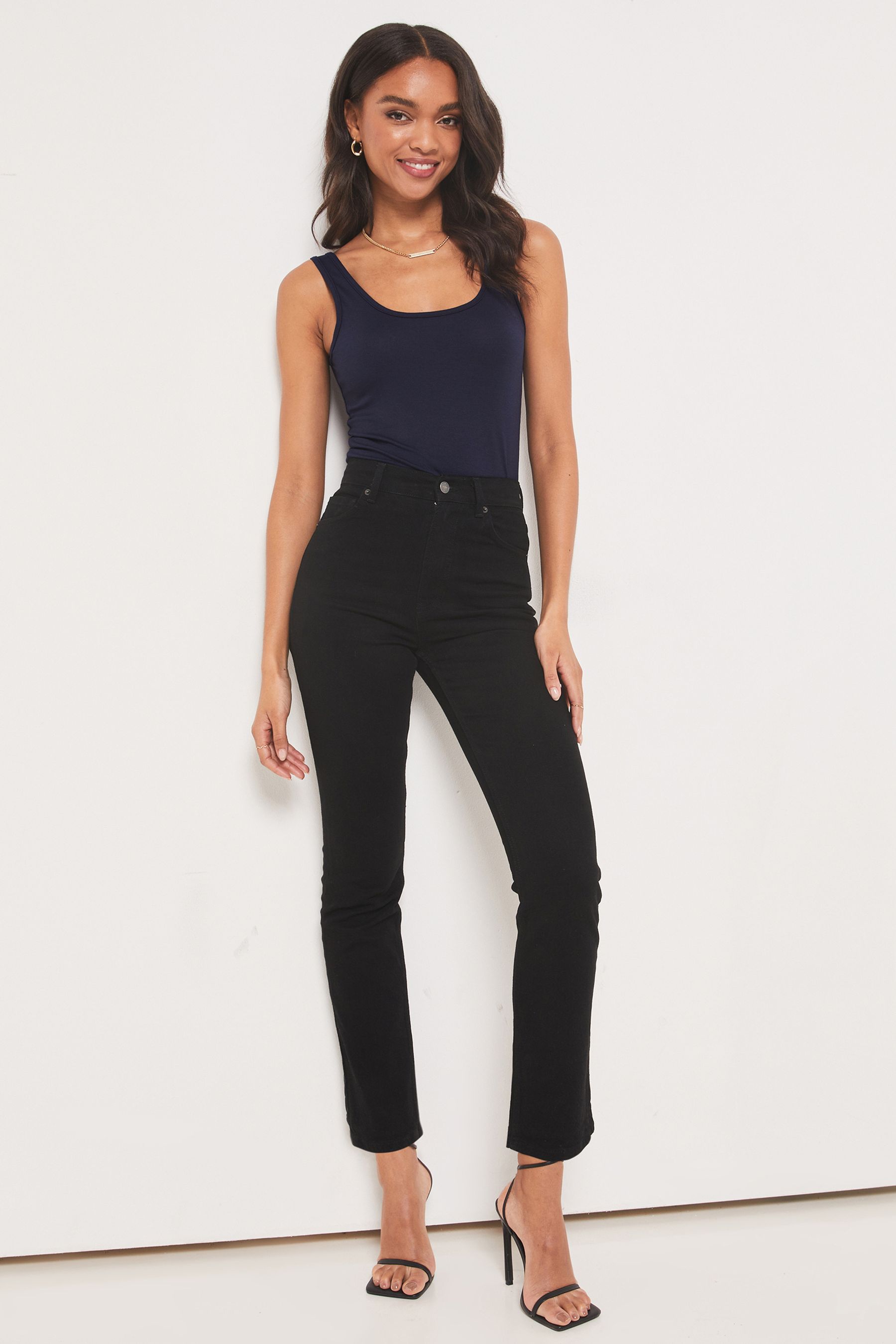 Buy Lipsy Navy Long Line Vest Top from the Next UK online shop