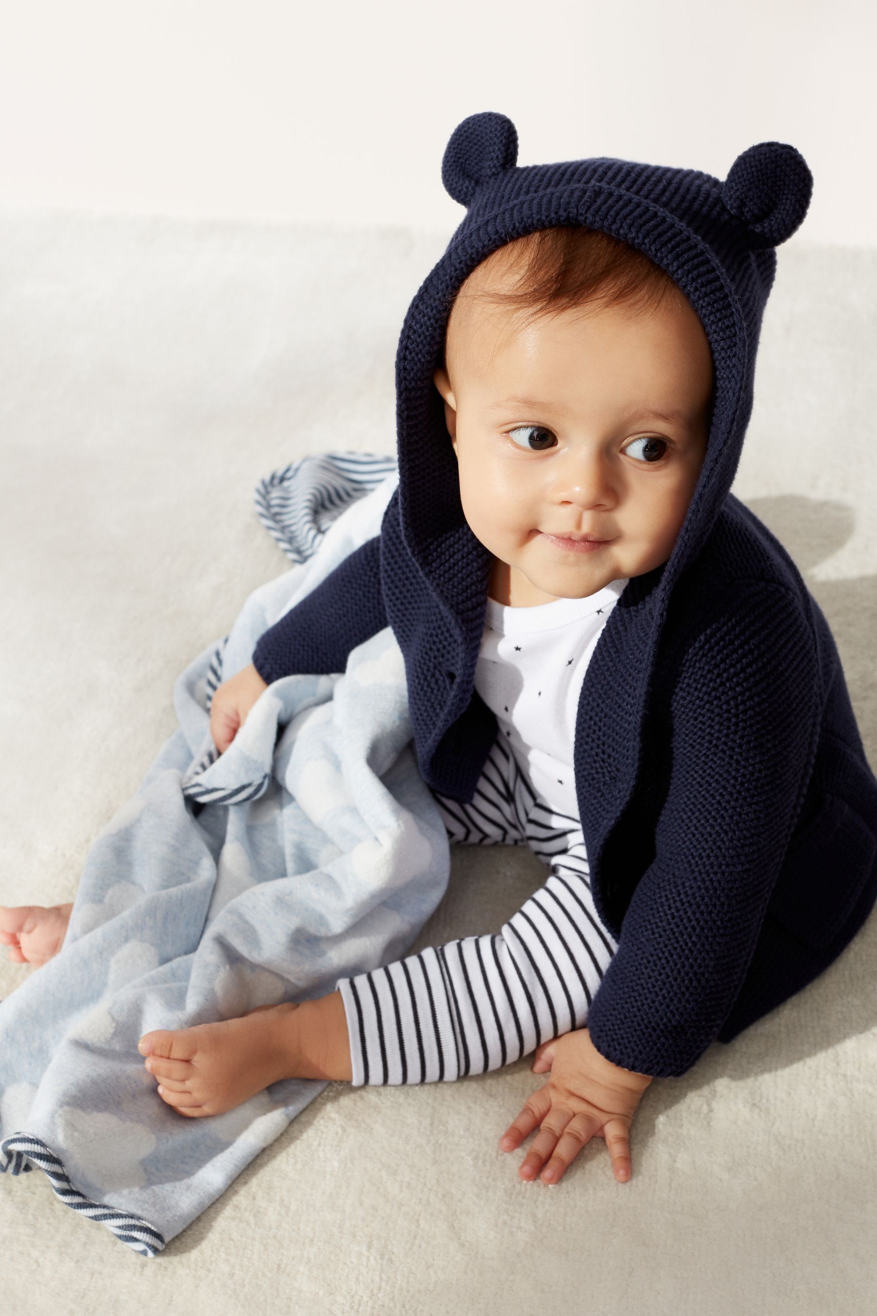 Buy Gap Navy Blue Knitted Brannan Bear Cardigan - Baby (Newborn ...