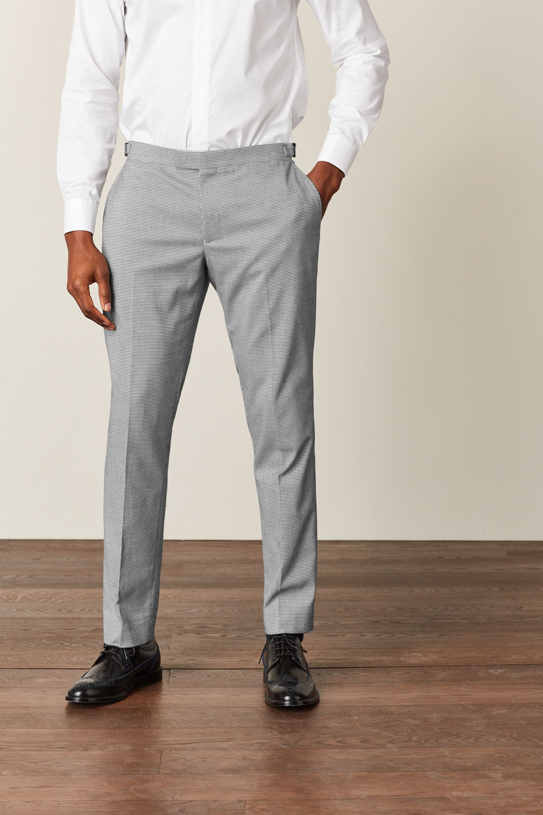 Buy Black and White Slim Fit Morning Suit: Trousers from the Next UK ...