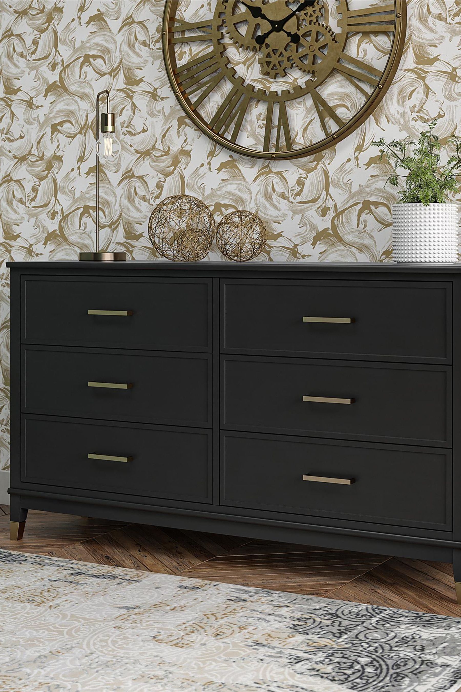Buy CosmoLiving Black Westerleigh Six Drawers Chest from the Next UK ...