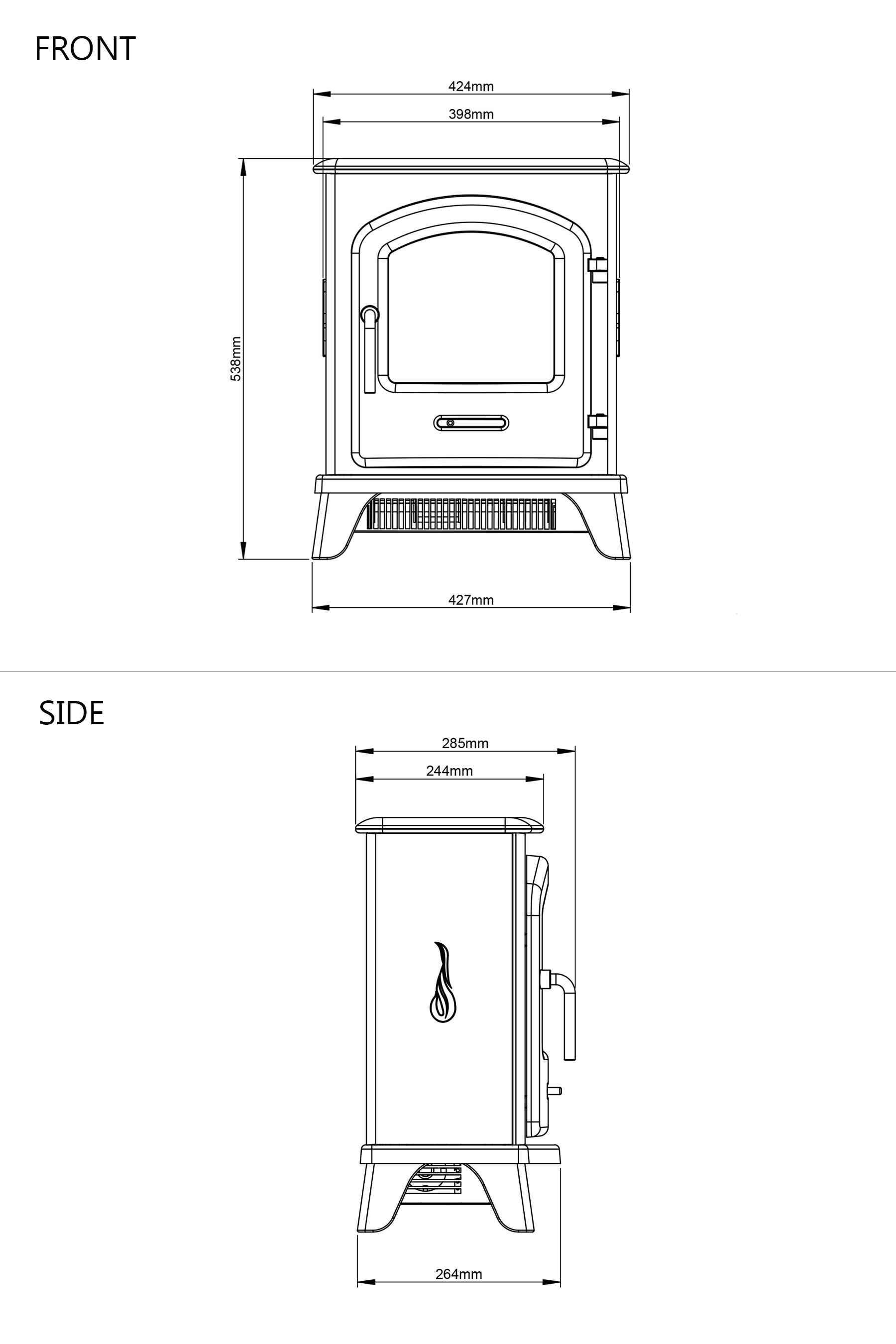 Buy Be Modern Black Serrano Cast Iron Electric Stove from the Next UK ...